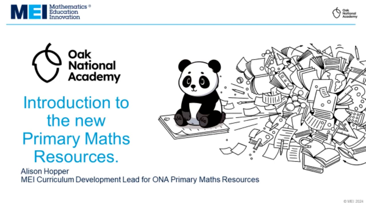Introduction to the Oak Academy Primary Maths Resources