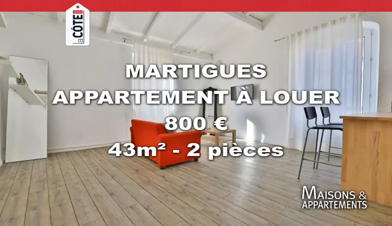 MARTIGUES - APPARTEMENT À LOUER - 800 € - 43 m² - 2 pièces