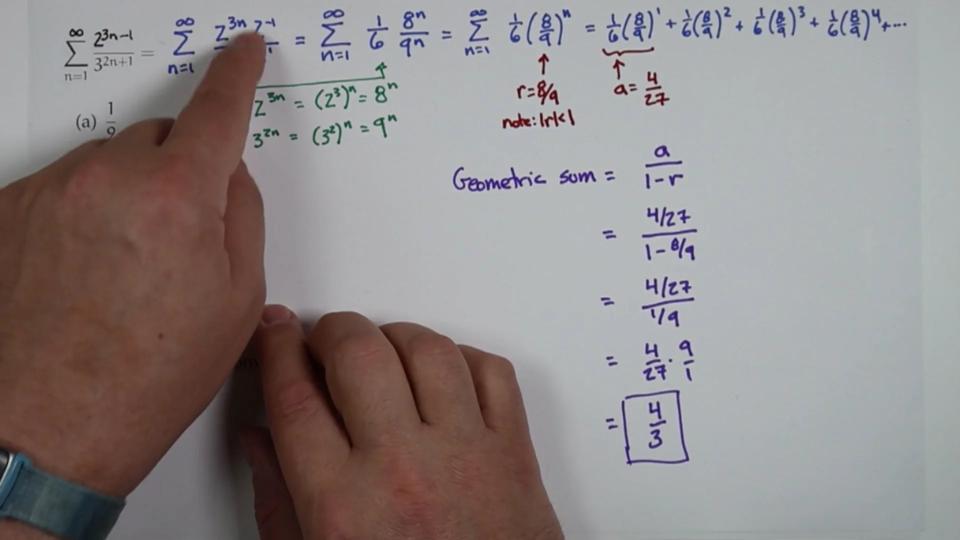 Series (both geometric and telescoping); nth term test; harmonic sum ...