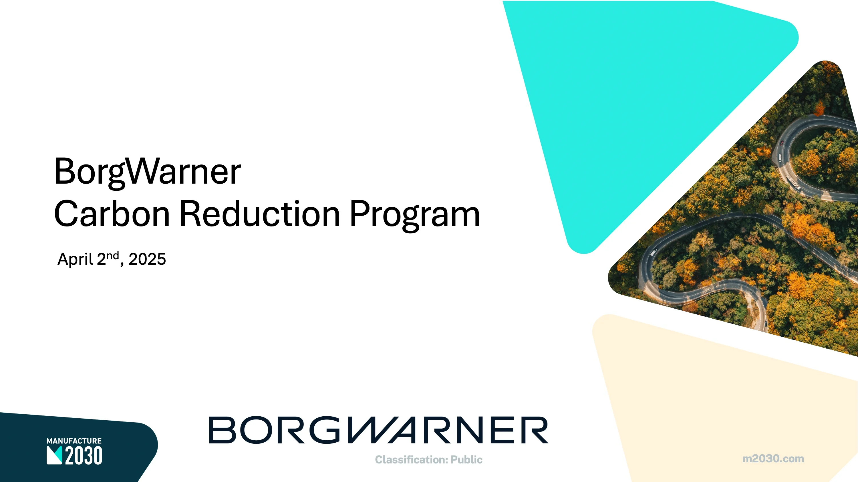 Manufacture 2030 | BorgWarner's Carbon Reduction Program