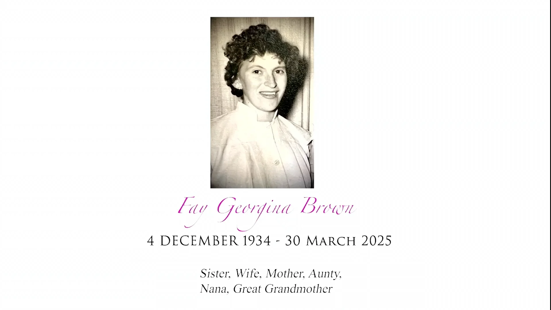 Fay Brown 07.04.2025