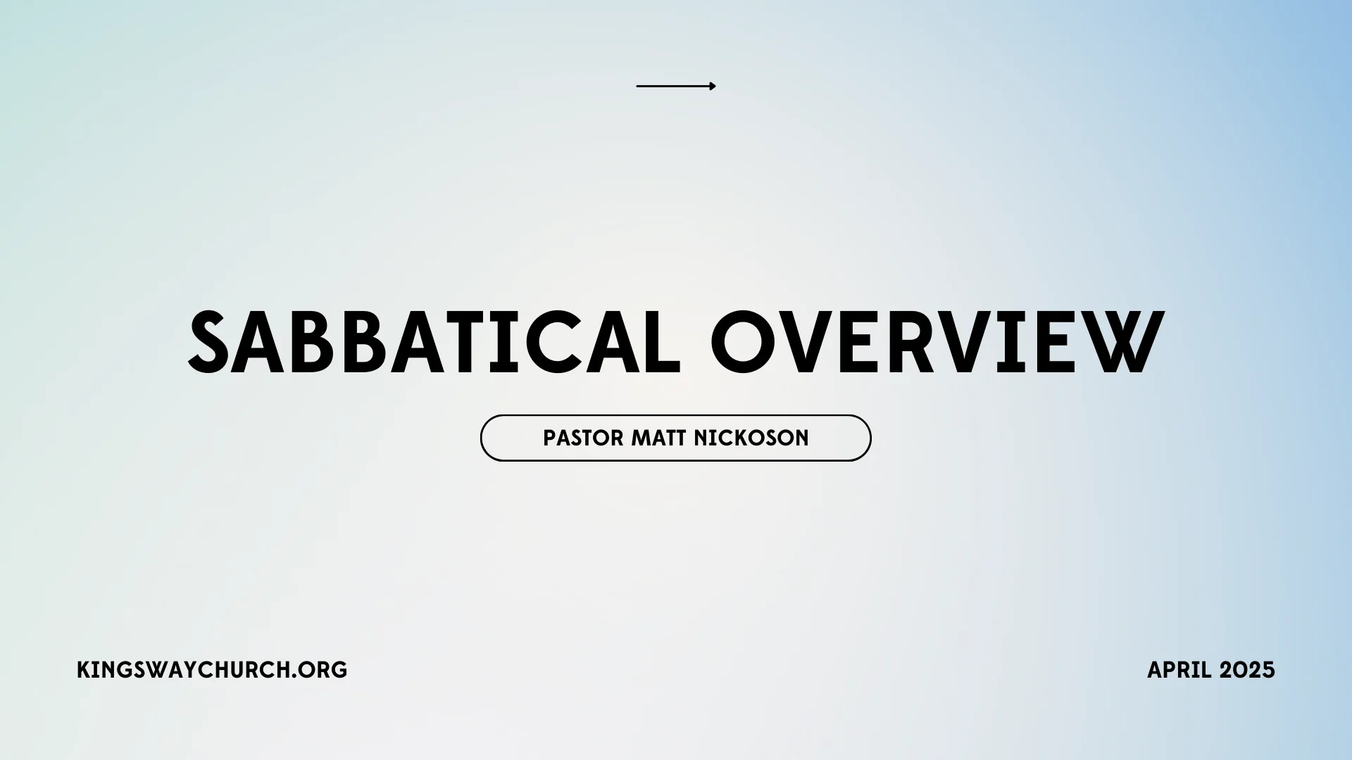 Sabbatical Overview