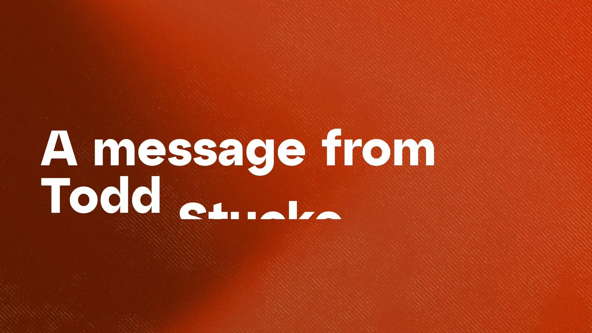 A Message from Todd Stucke: Tariff Updates