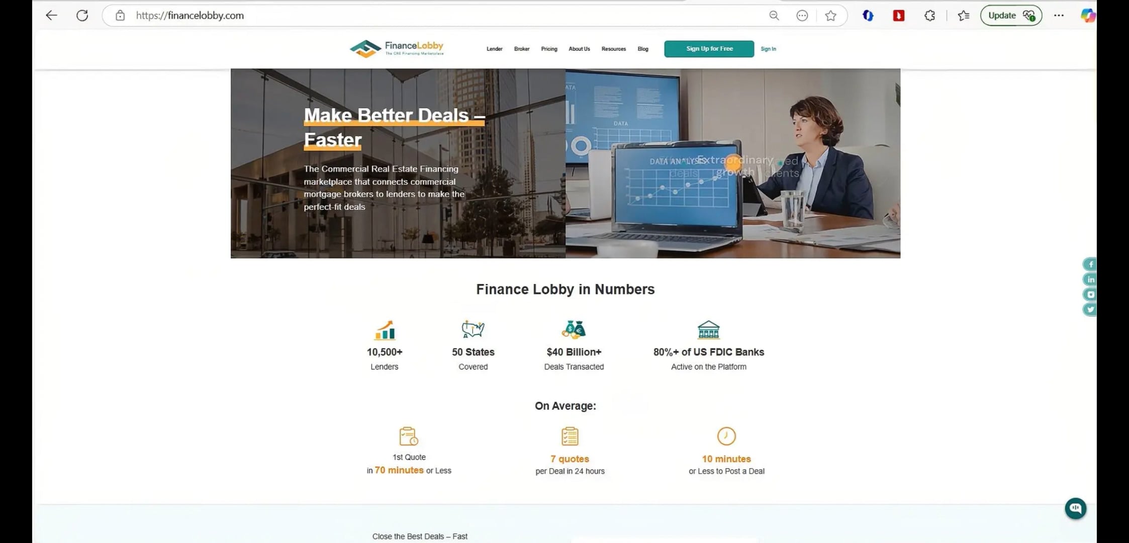 Finance Lobby Walkthrough – Sign Up, Post Your Deal, and Manage Quotes