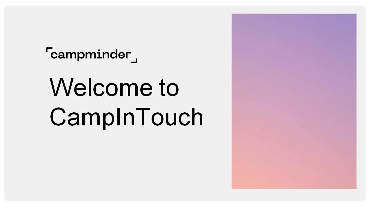 Welcome to CampInTouch