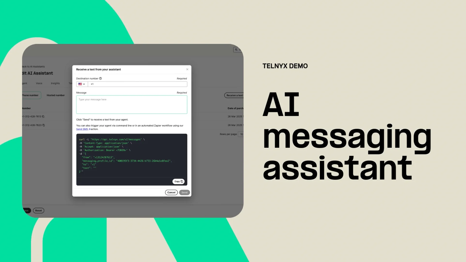 AI messaging assistant demo