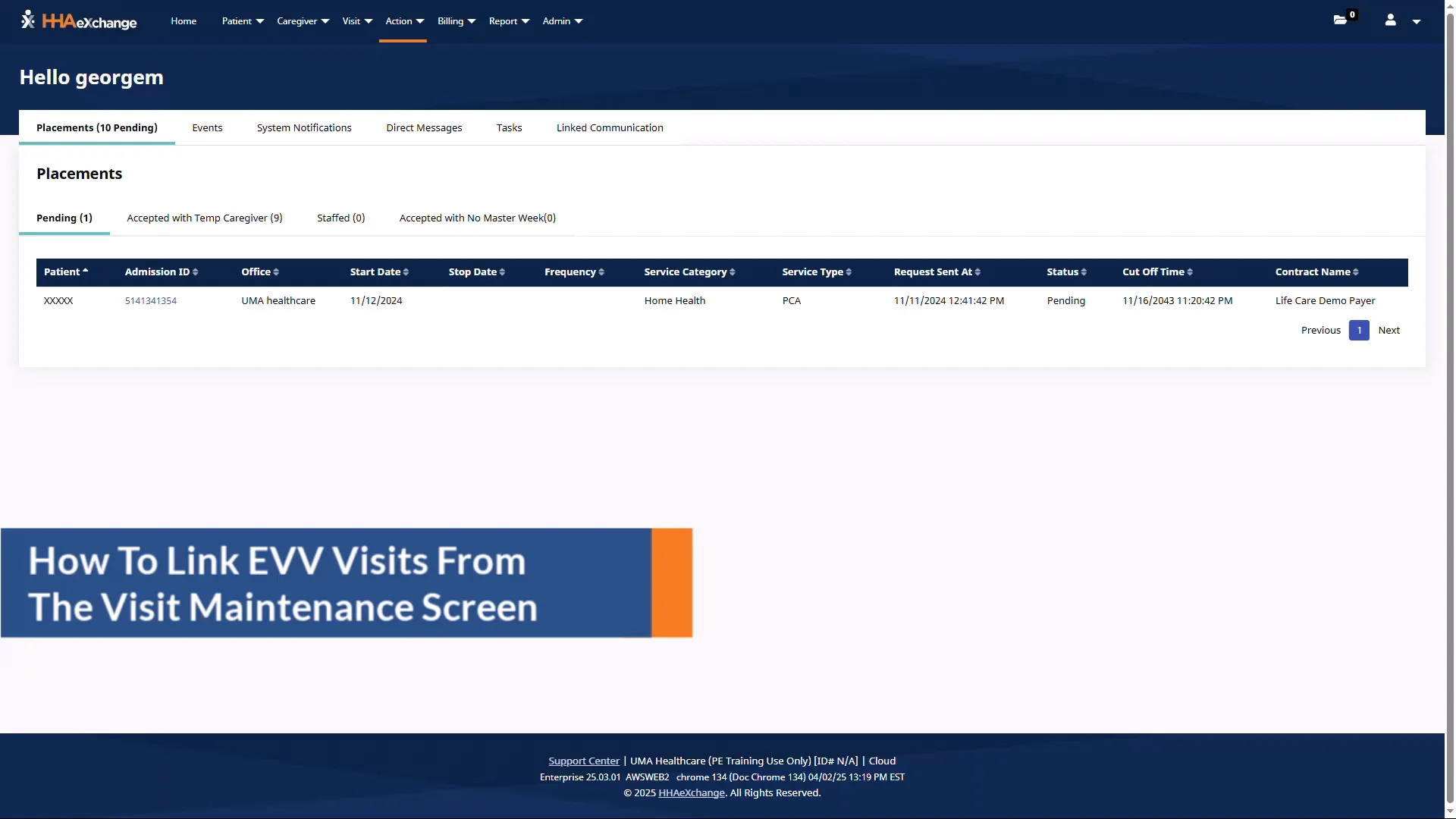 How To Link EVV Visits From The Visit Maintenance Screen