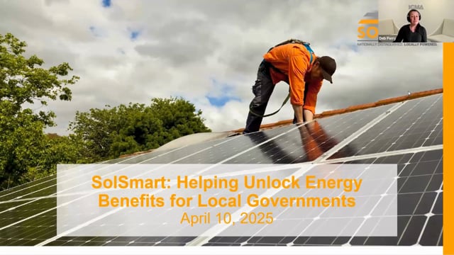 Webinar: Helping Unlock Energy Benefits for Local Governments Through SolSmart | Energy Ready