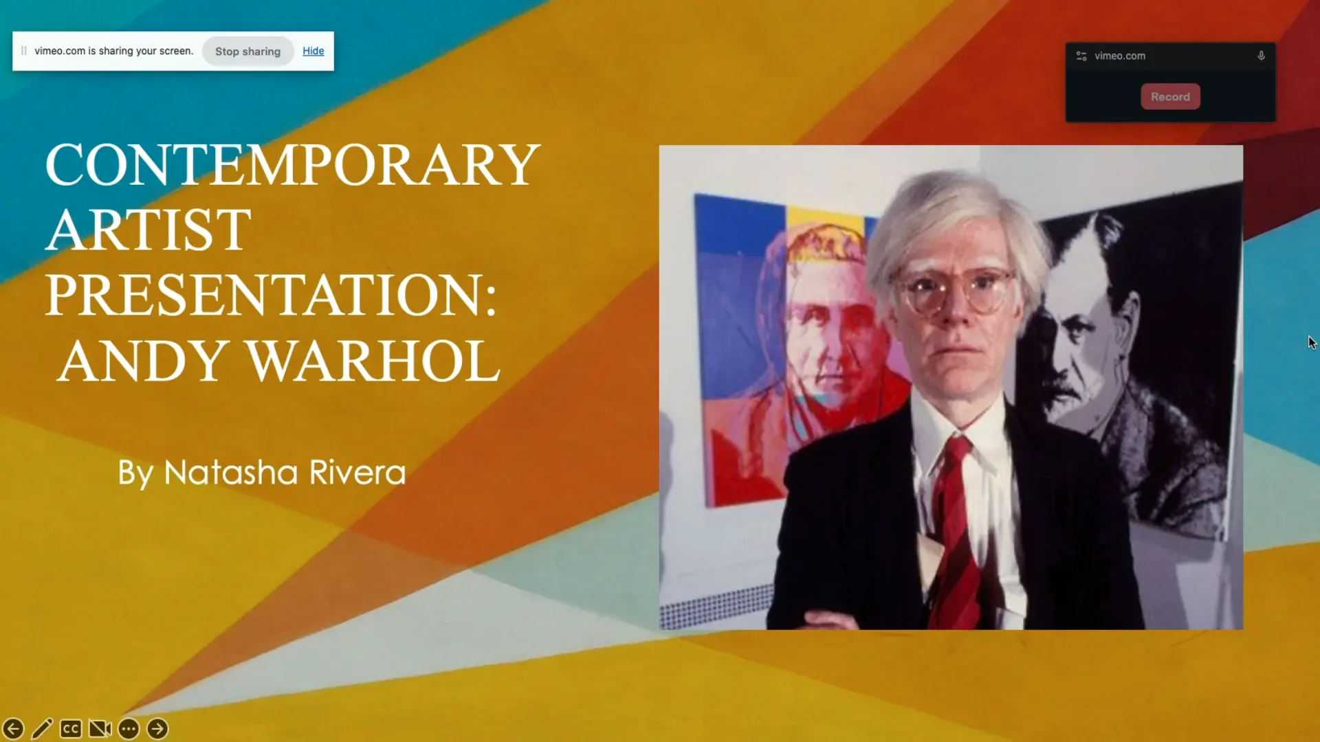 Contemporary Artist Presentation: Andy Warhol 4/12/2025, 1:51:36 PM