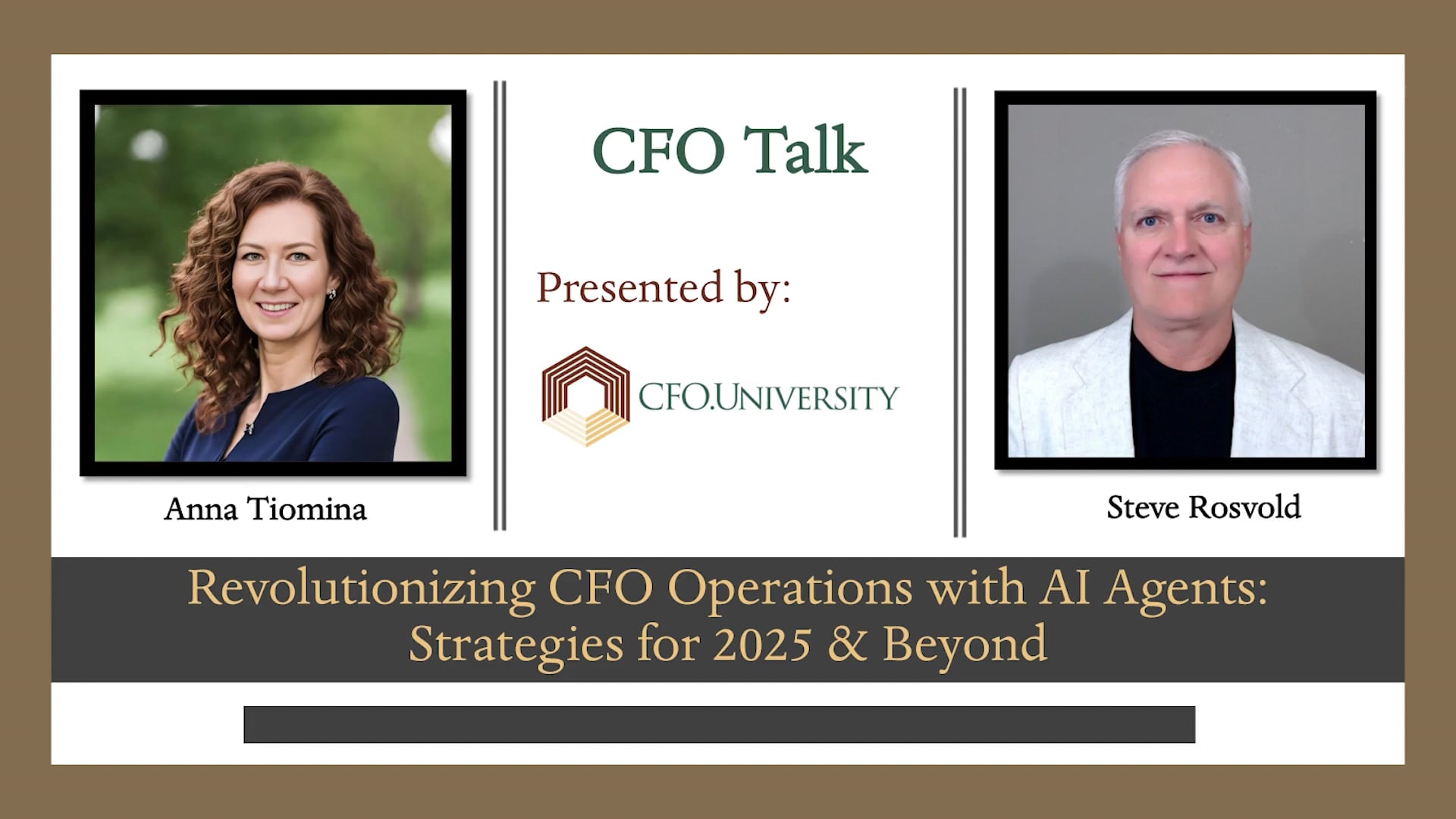 CFO Talk Revolutionizing CFO Operations with AI Agents with Anna Tiomina
