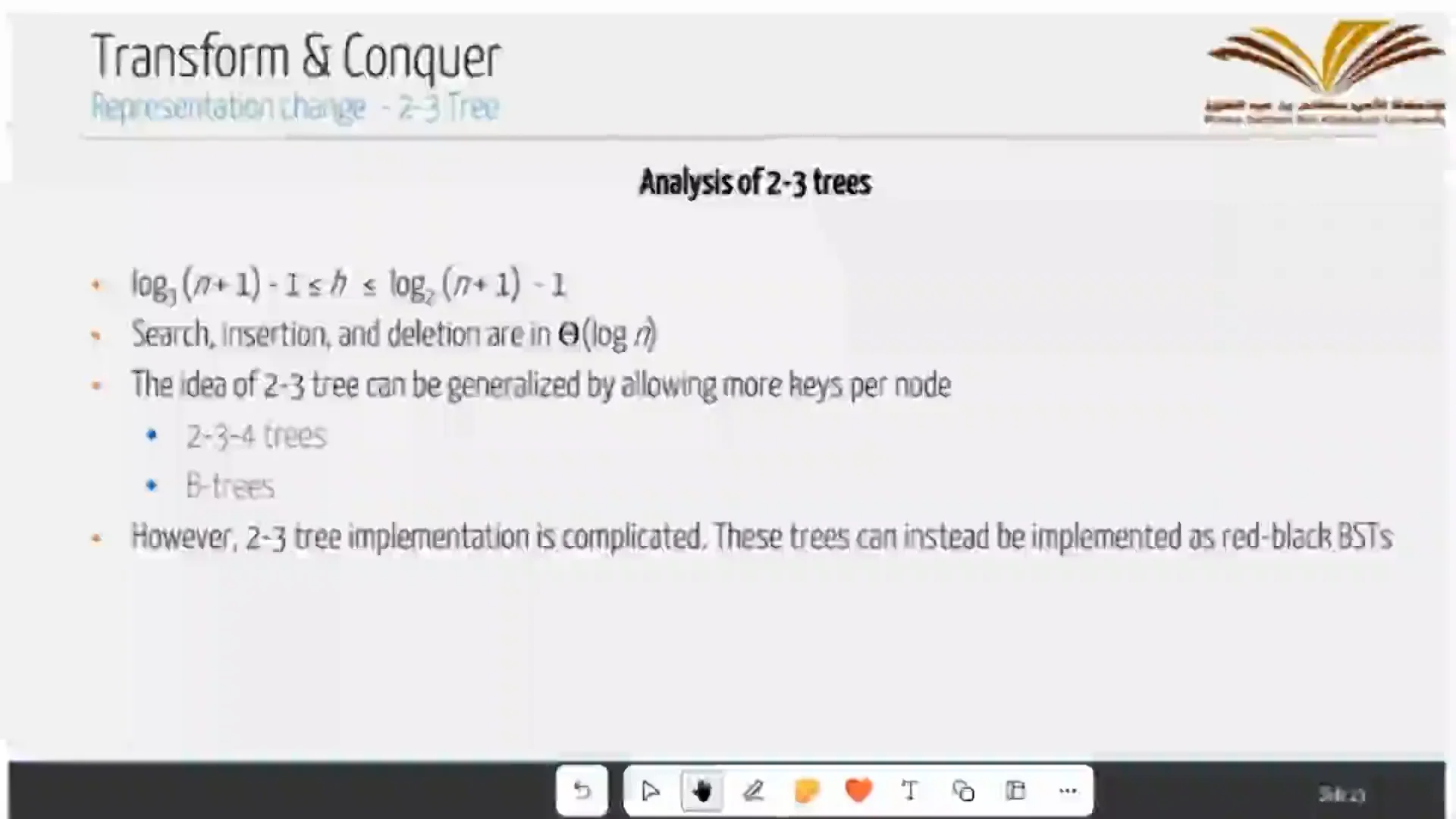 10- Analysis of 2-3 Trees