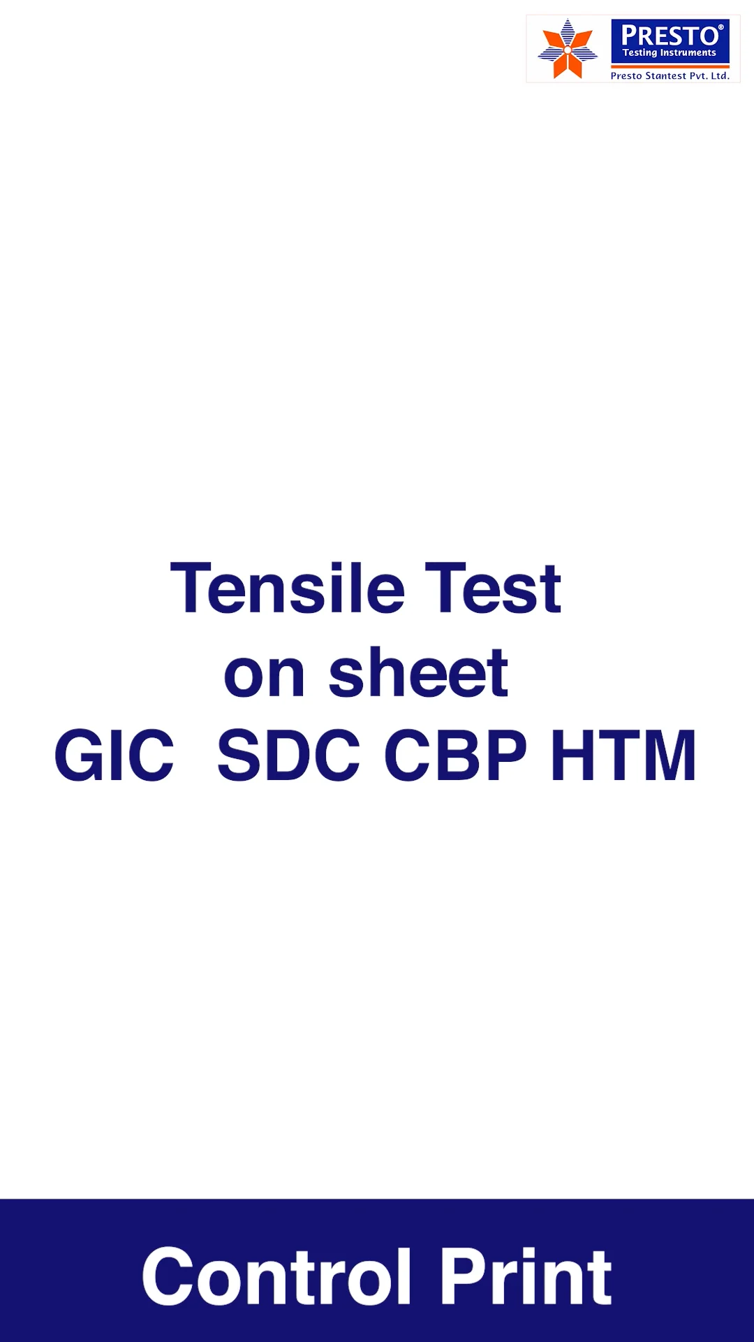 Tensile Test on sheet GIC SDC CBP HTM