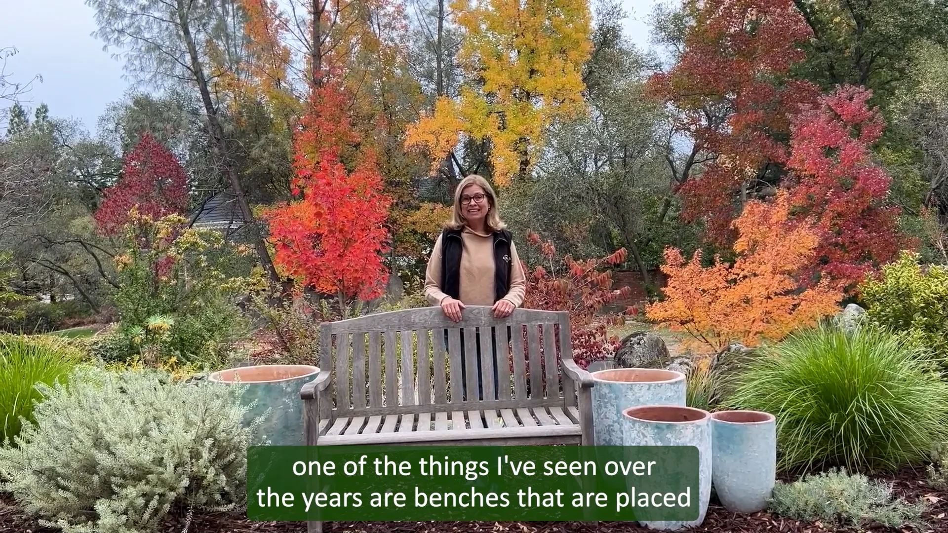 Surrounding a Garden Bench with Elegant Containers PLANTOREM