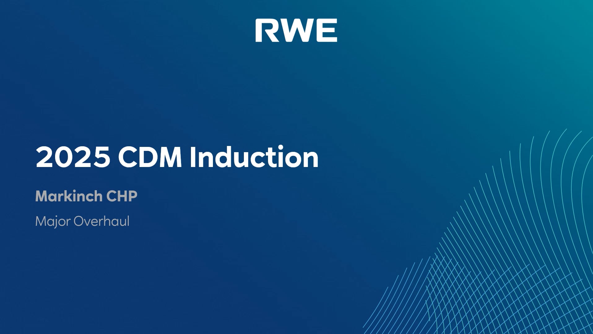 RWE Markinch CDM Induction 2025