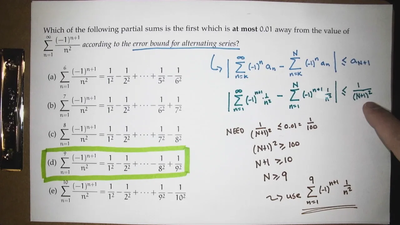 Practice with convergence tests (Calc 2; Lecture 30; Spring 25)