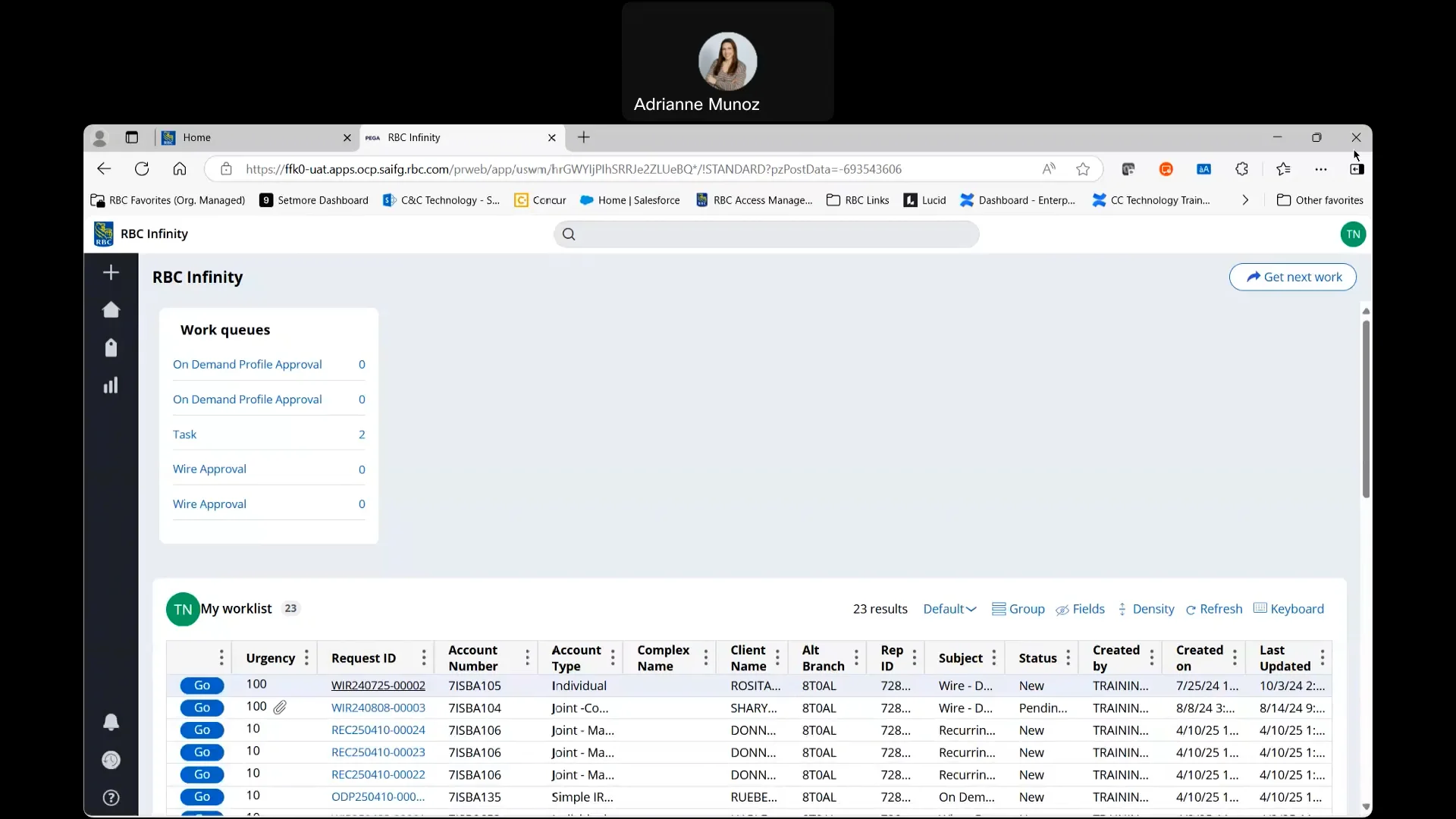 RBC Infinity Notification Preferences