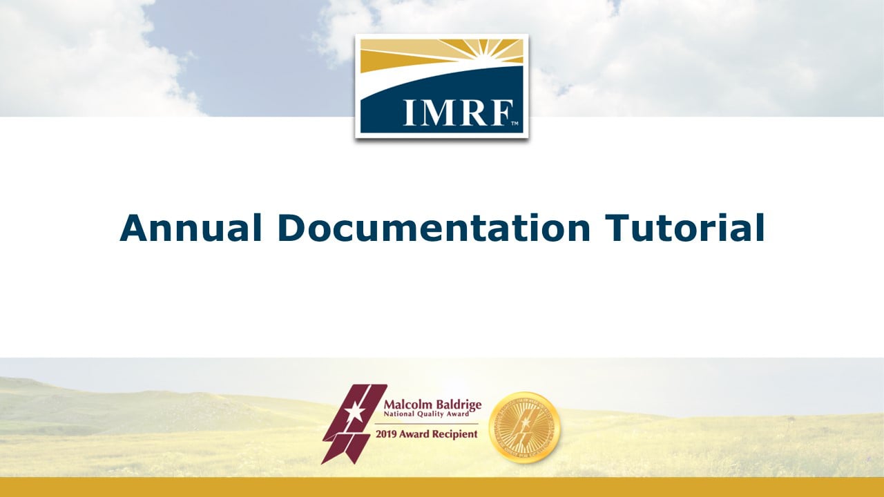 Annual Documentation Tutorial