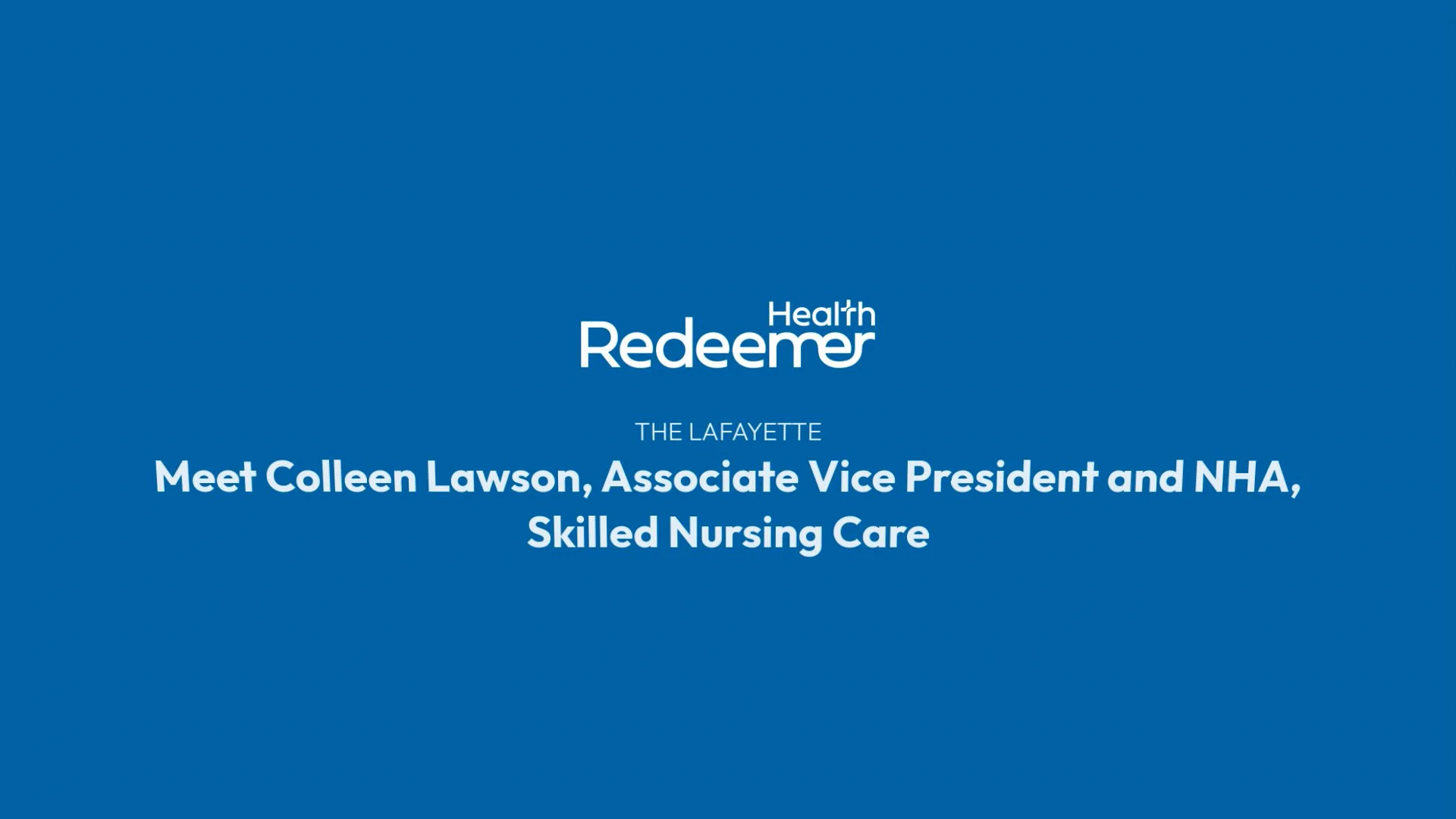 Colleen Lawson, RN, BSN for Redeemer Senior Living (3)