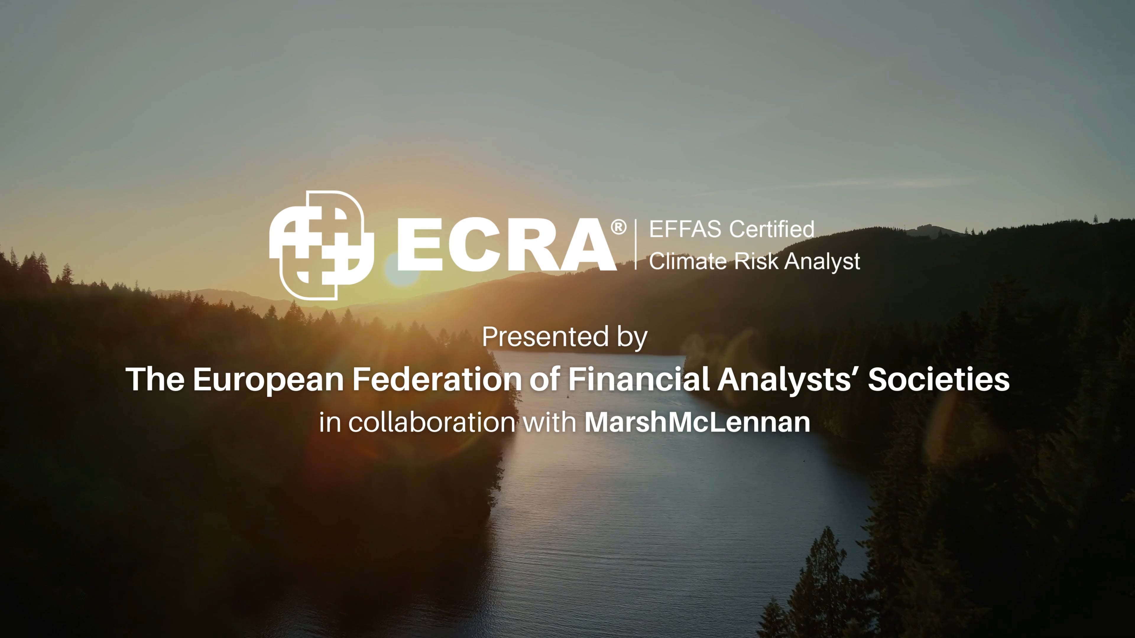 EFFAS Climate Risk Analyst (ECRA) Explainer Video