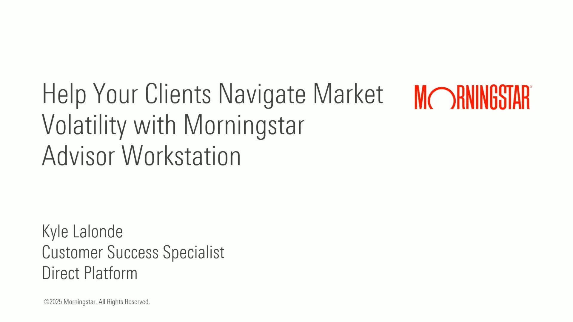 Help Your Clients Navigate Market Volatility with Morningstar Advisor ...