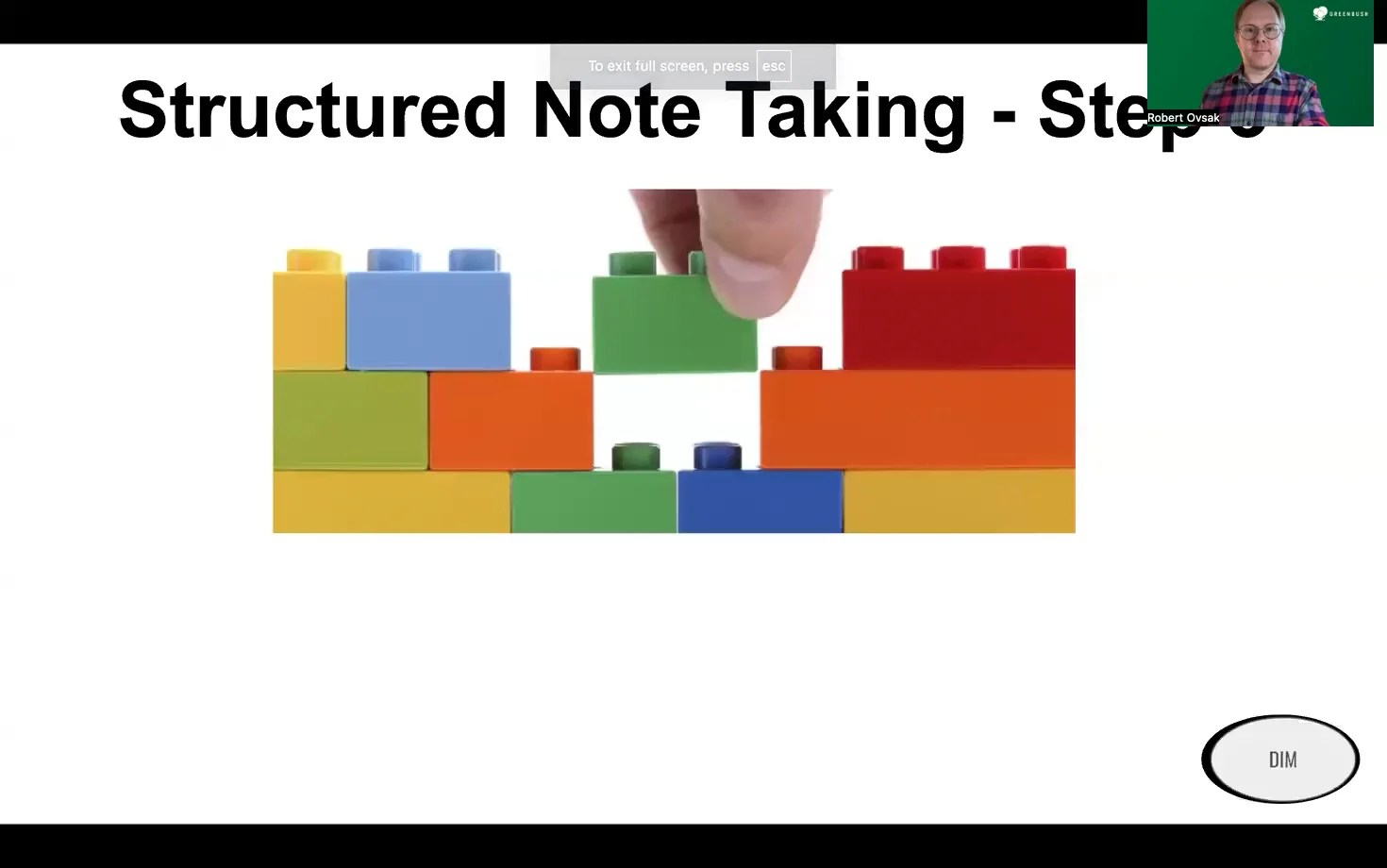 Step 4 of the Structured Note Taking Process