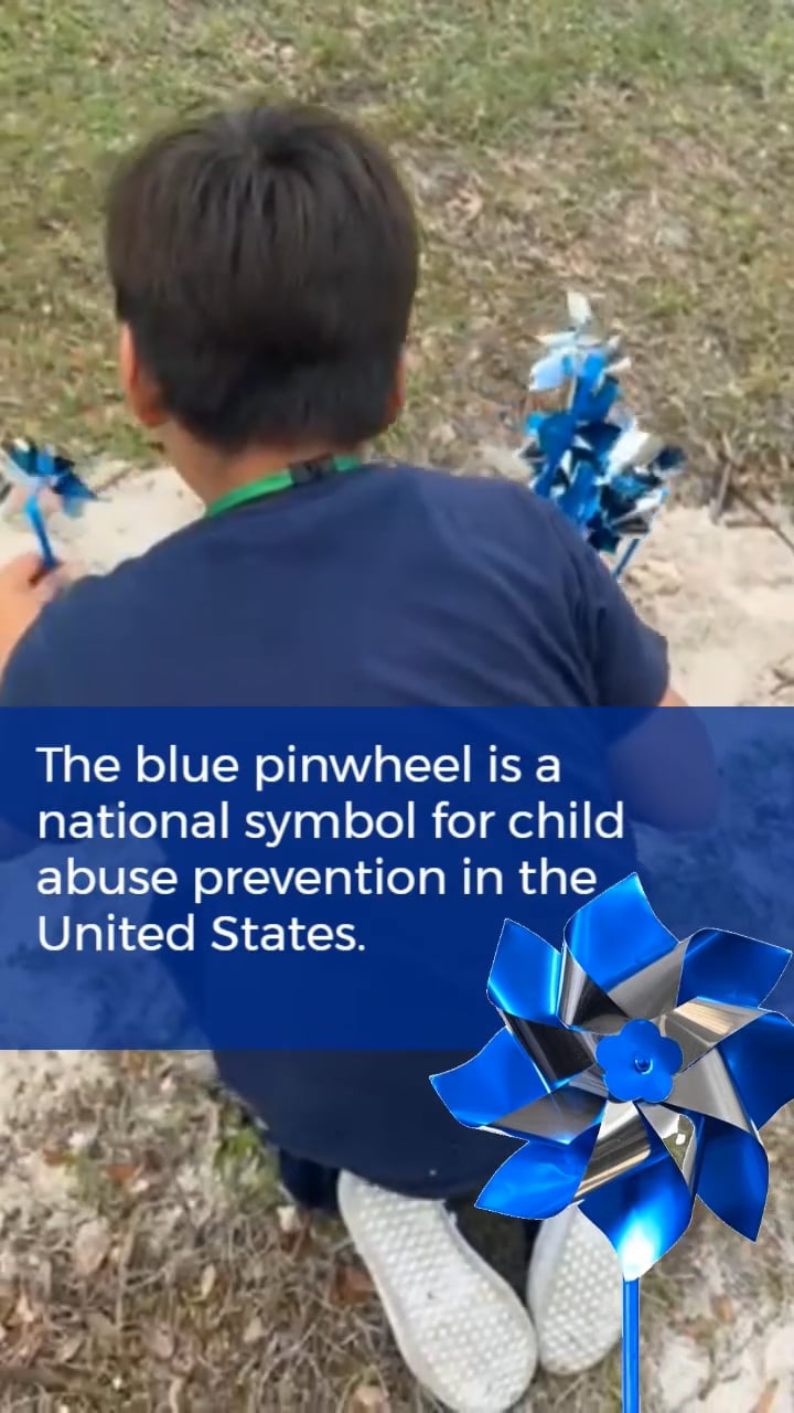 Blue Pinwheel Planting Ceremony