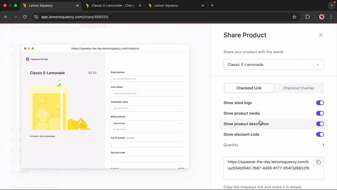 Checkout Products > Lemon Squeezy Payment Processor | SymfonyCasts