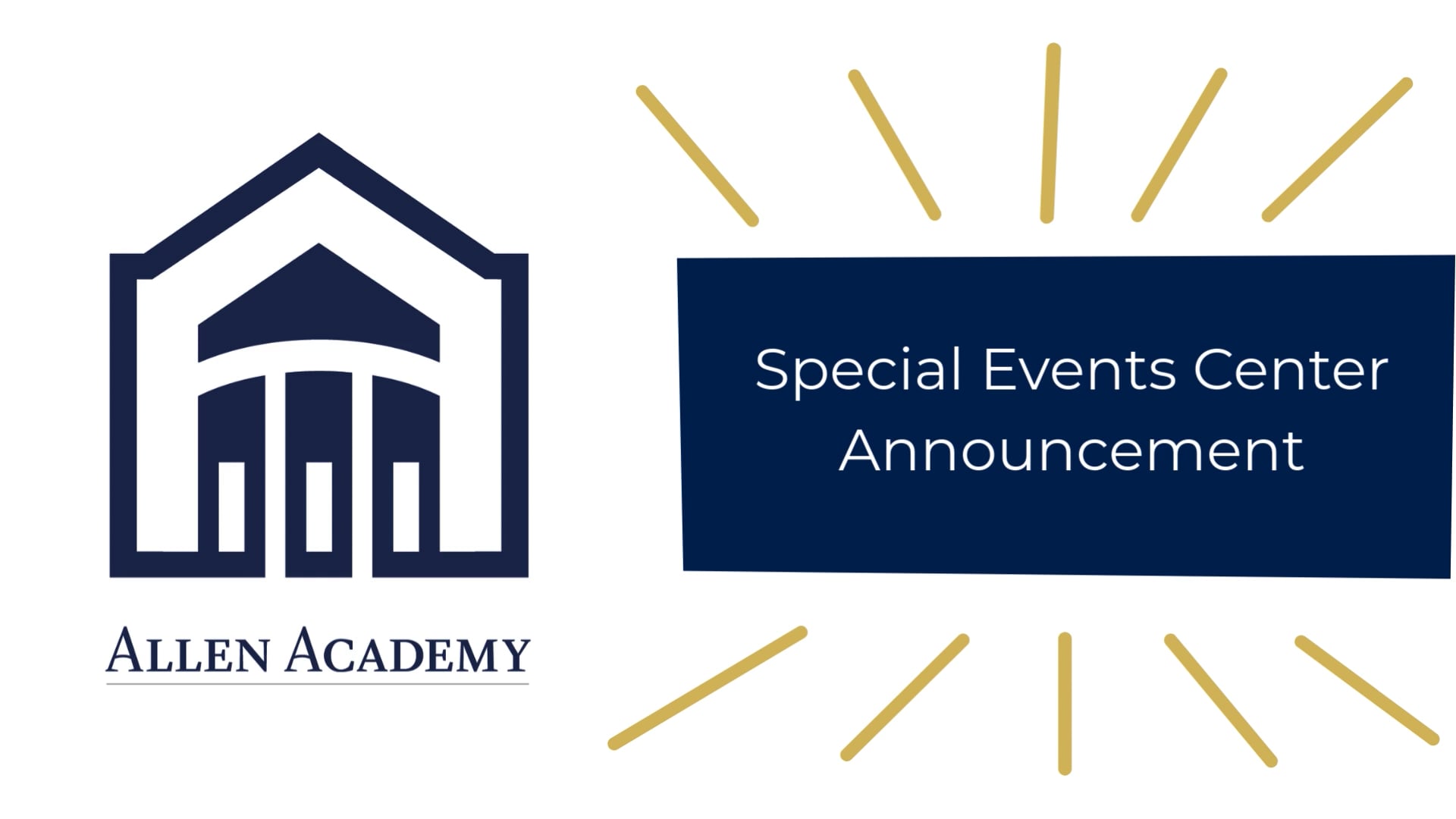 Special Events Center Announcement- April 2025