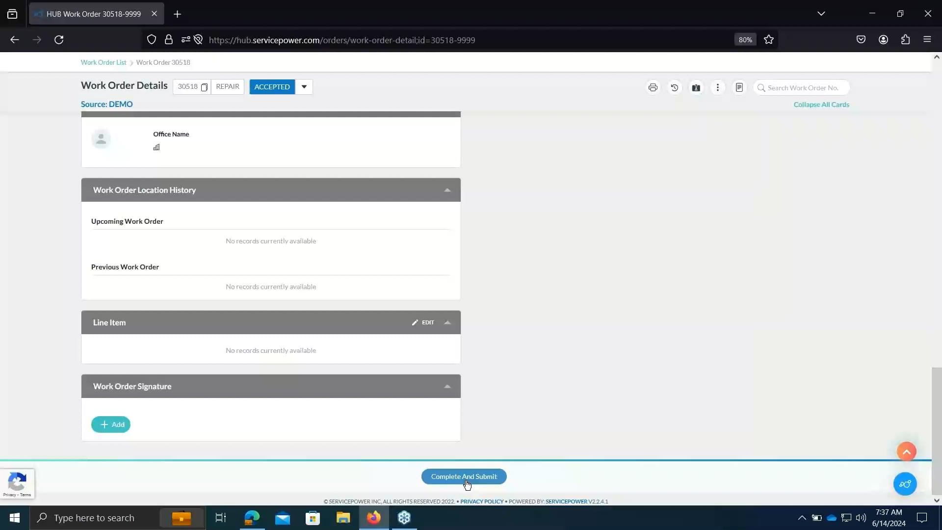 ServicePower HUB Claims