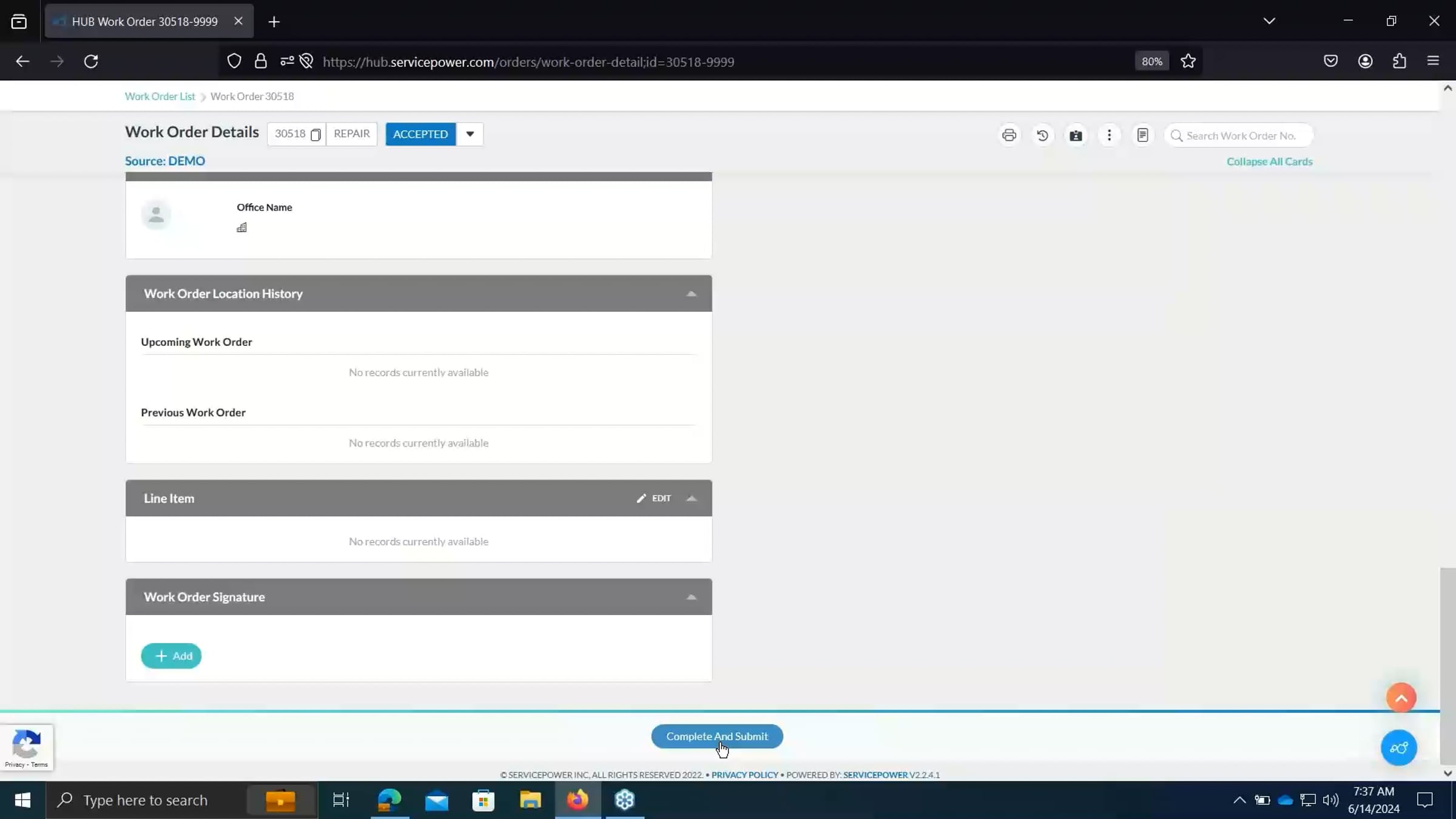 ServicePower HUB Claims