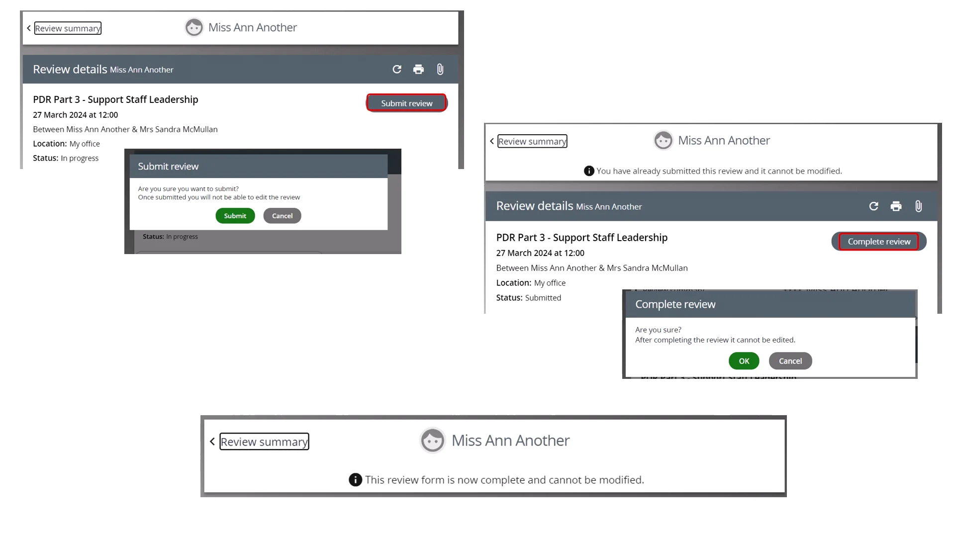 PM Video guide Reviewer - submitting and completing a review