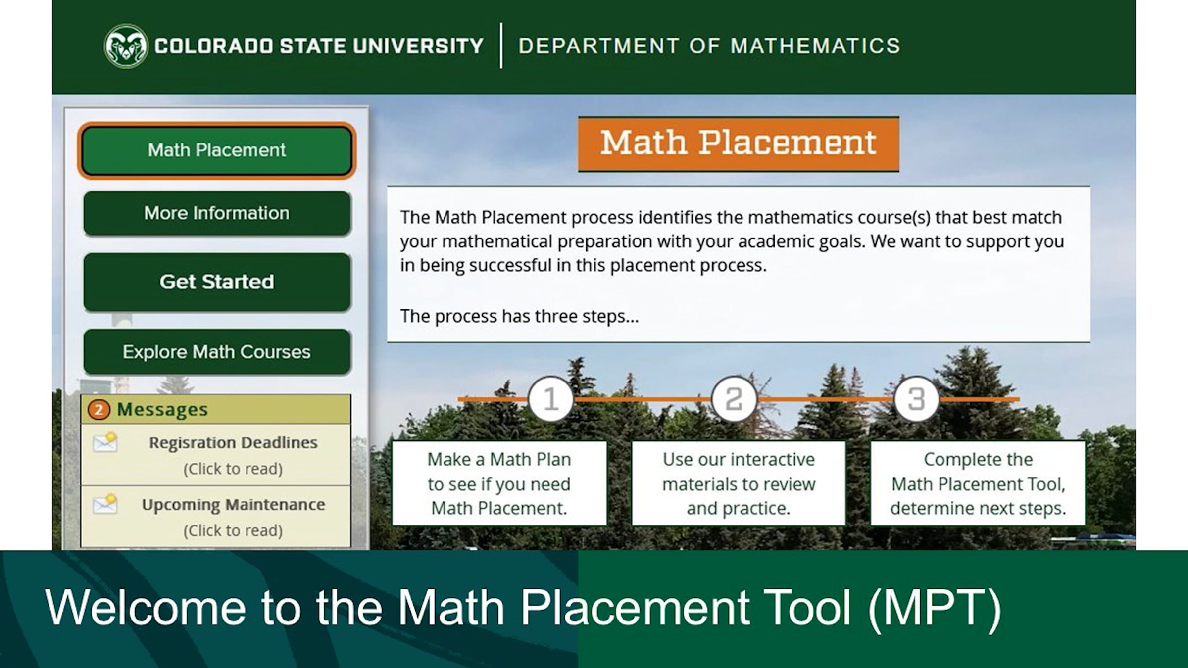 Math Placement (Frame 13)