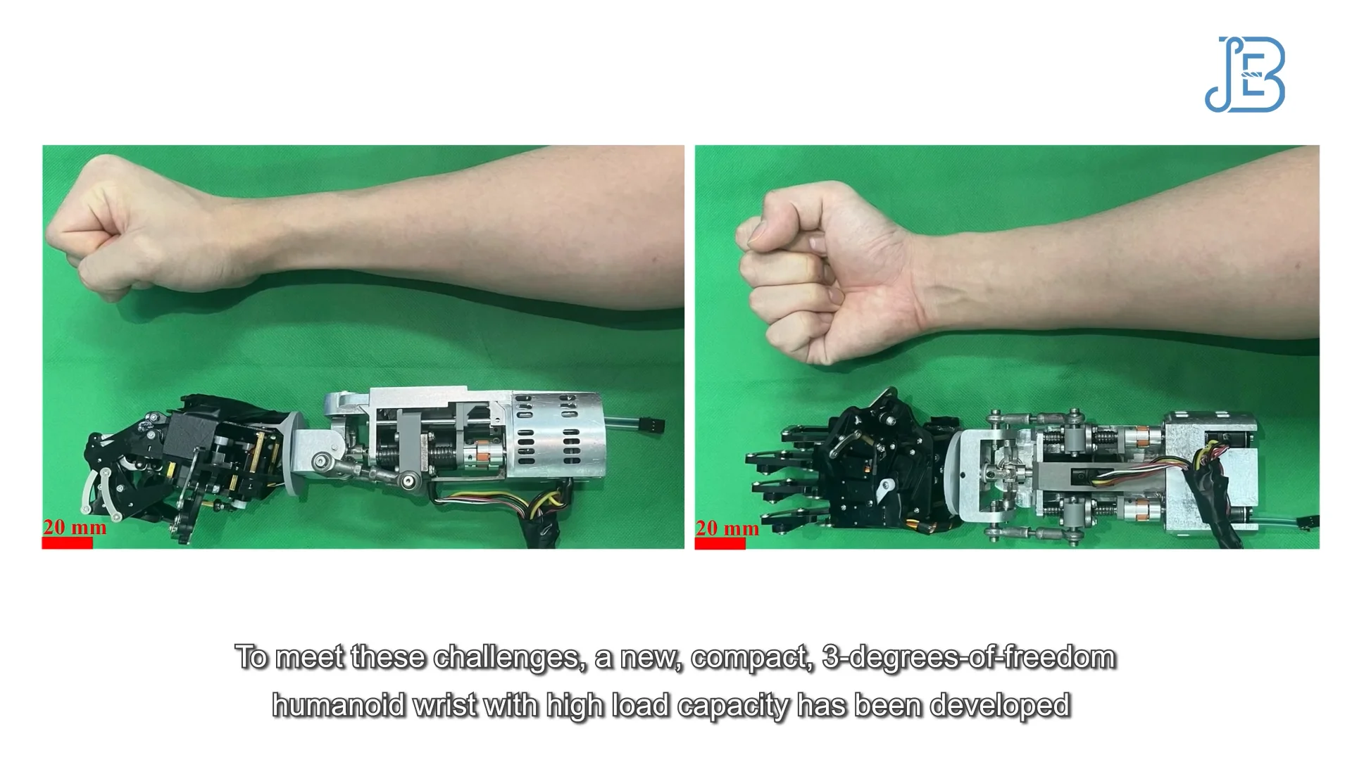 A new, compact, 3-degrees-of-freedom humanoid wrist with high load capacity