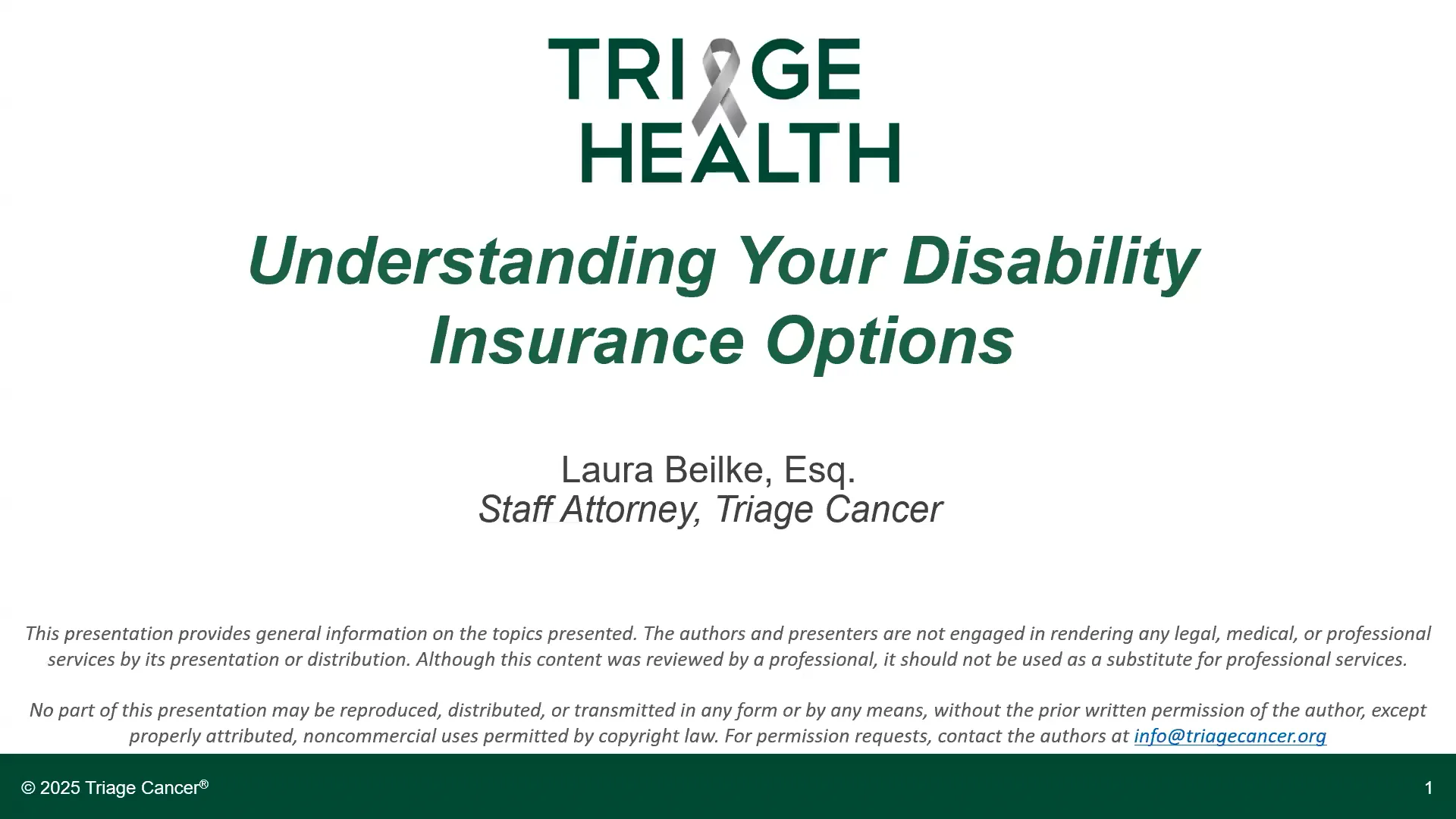 Triage Health: Understanding Your Disability Insurance Options Webinar