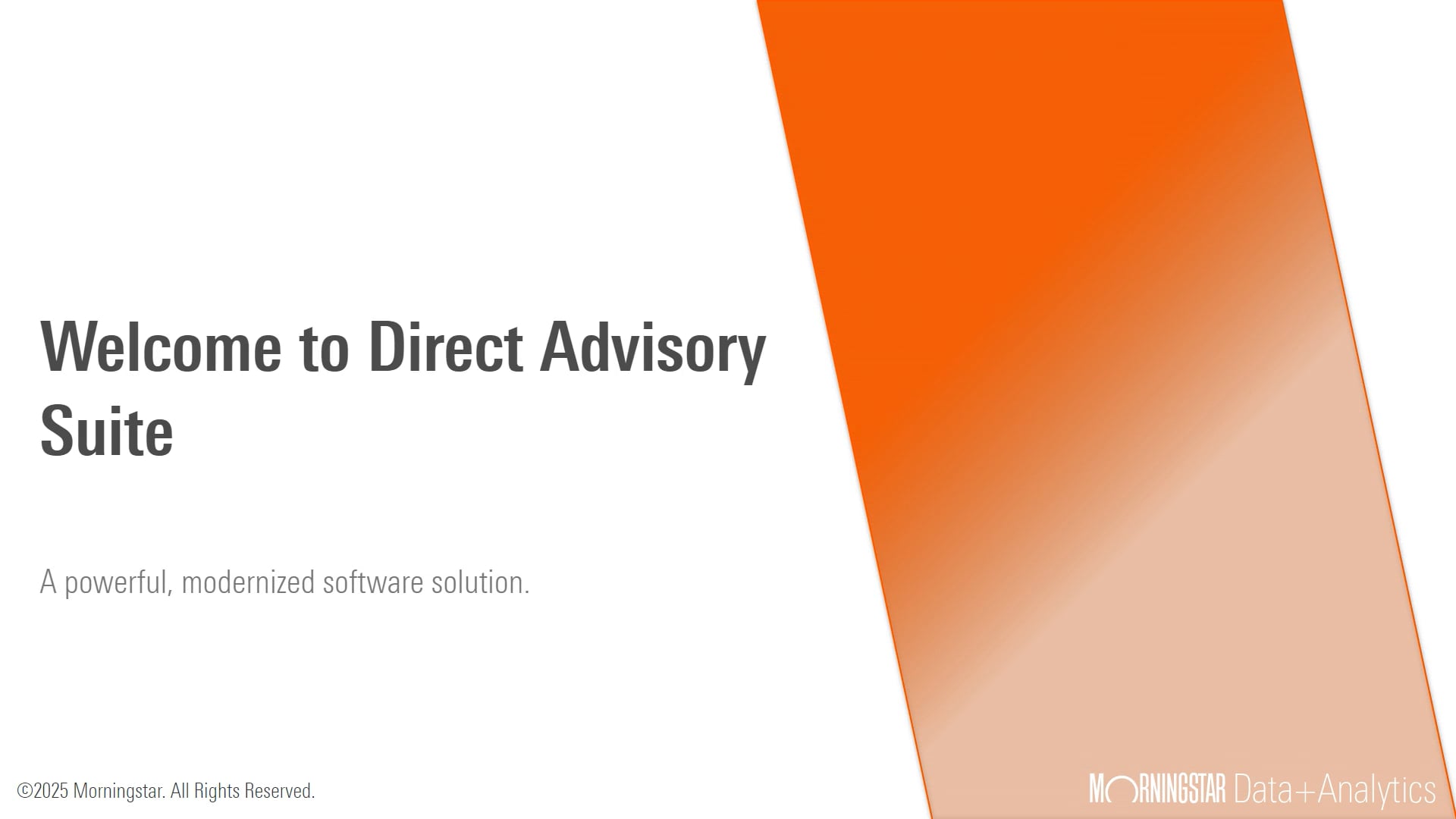 Welcome to Direct Advisory Suite