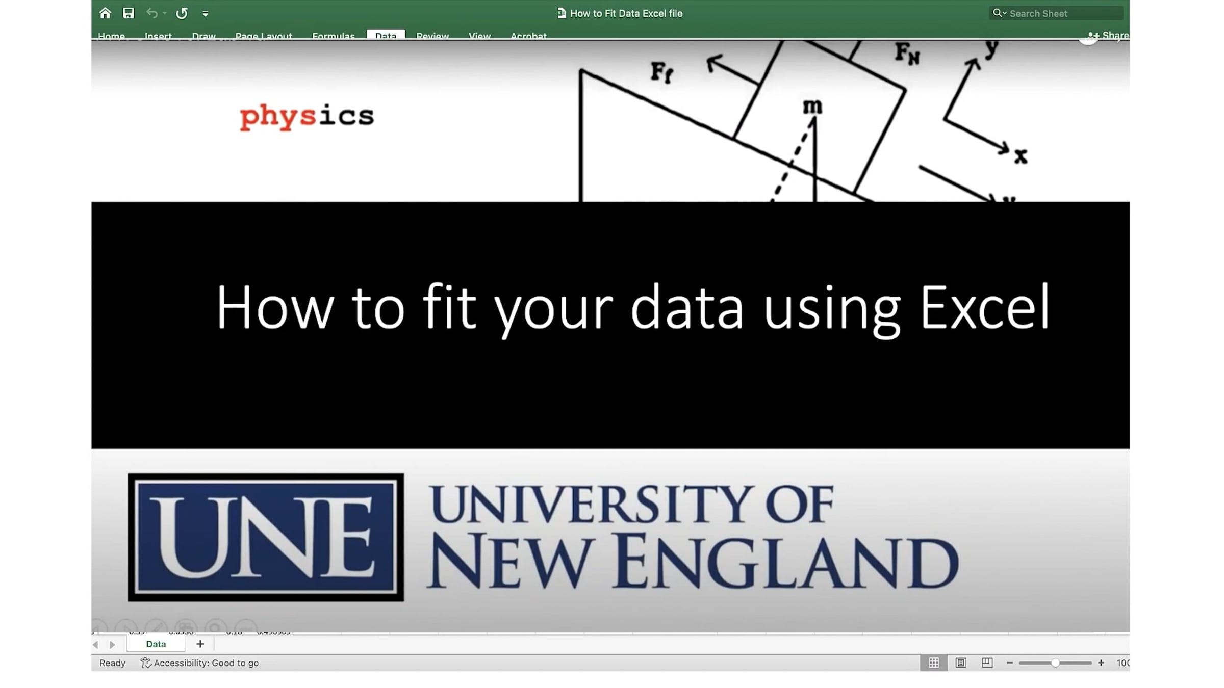PHYS-1010 - How to fit your data using Excel
