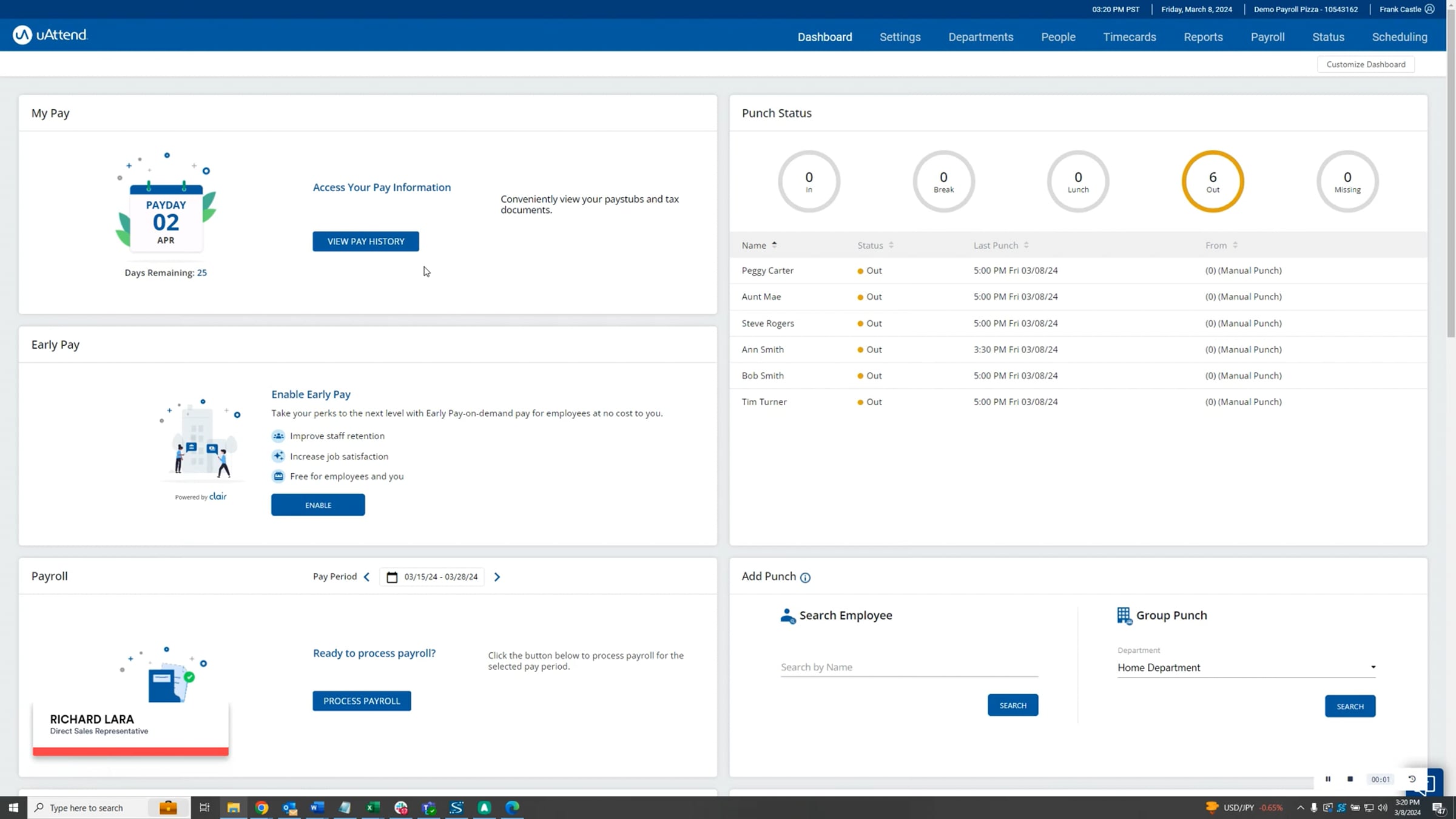 uAttend Payroll Processing Walkthrough