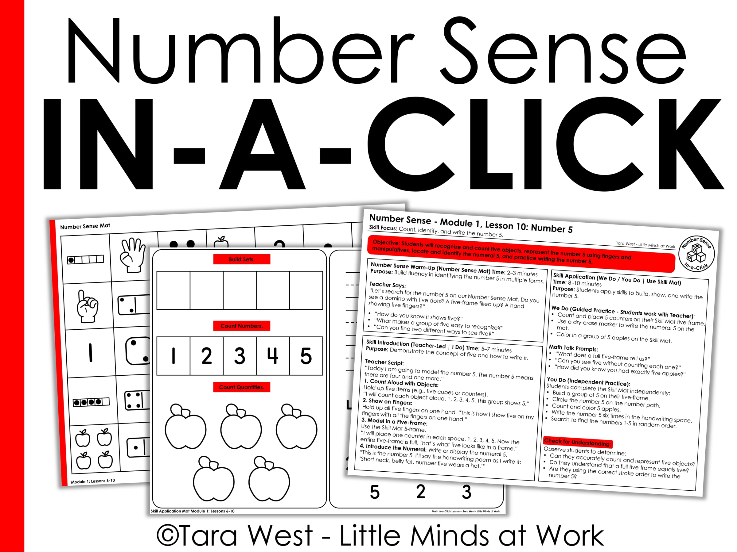 Number Sense In-a-Click Module 1: Numbers 0-5 (hands-on preview)