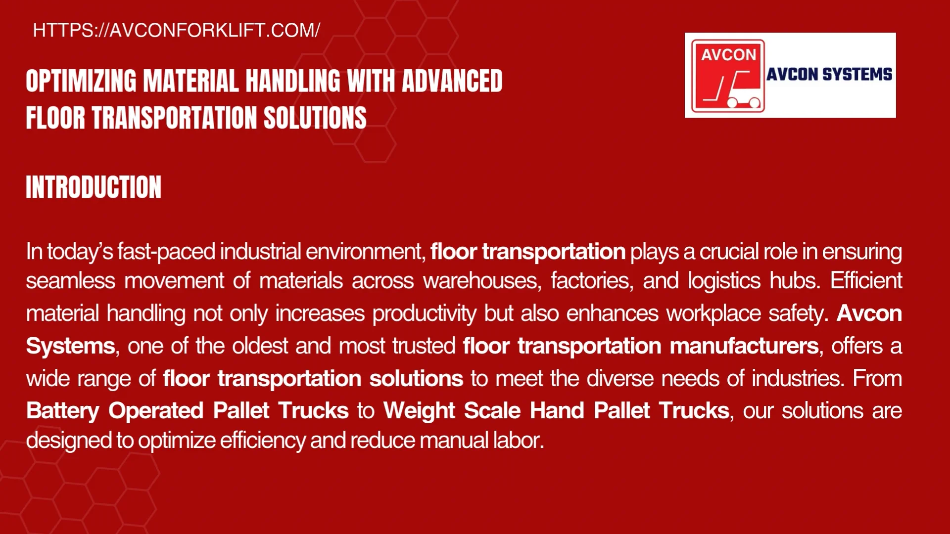 Optimizing Material Handling with Advanced Floor Transportation Solutions