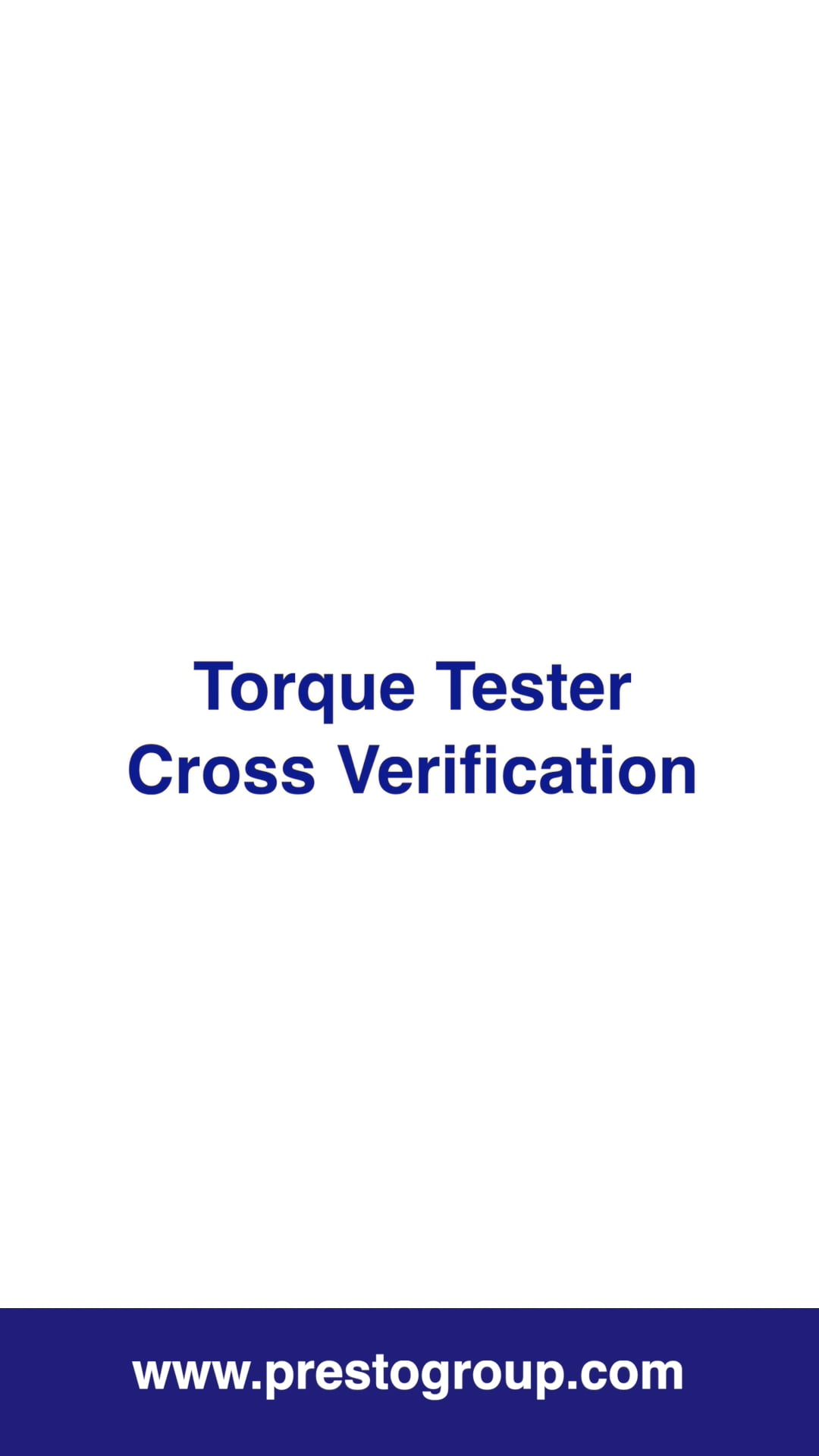 Torque tester cross verification