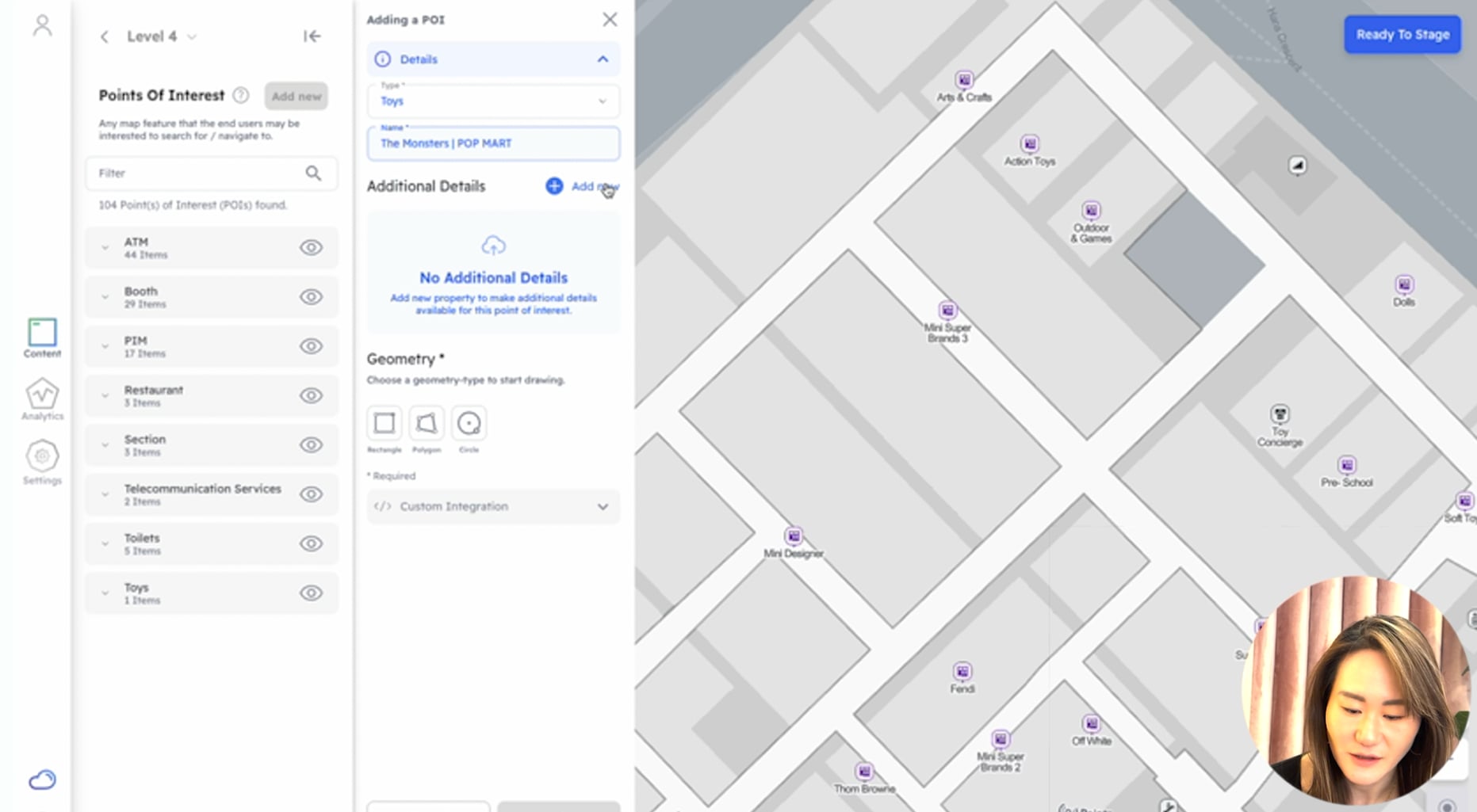 Update map content using the Pointr Cloud CMS