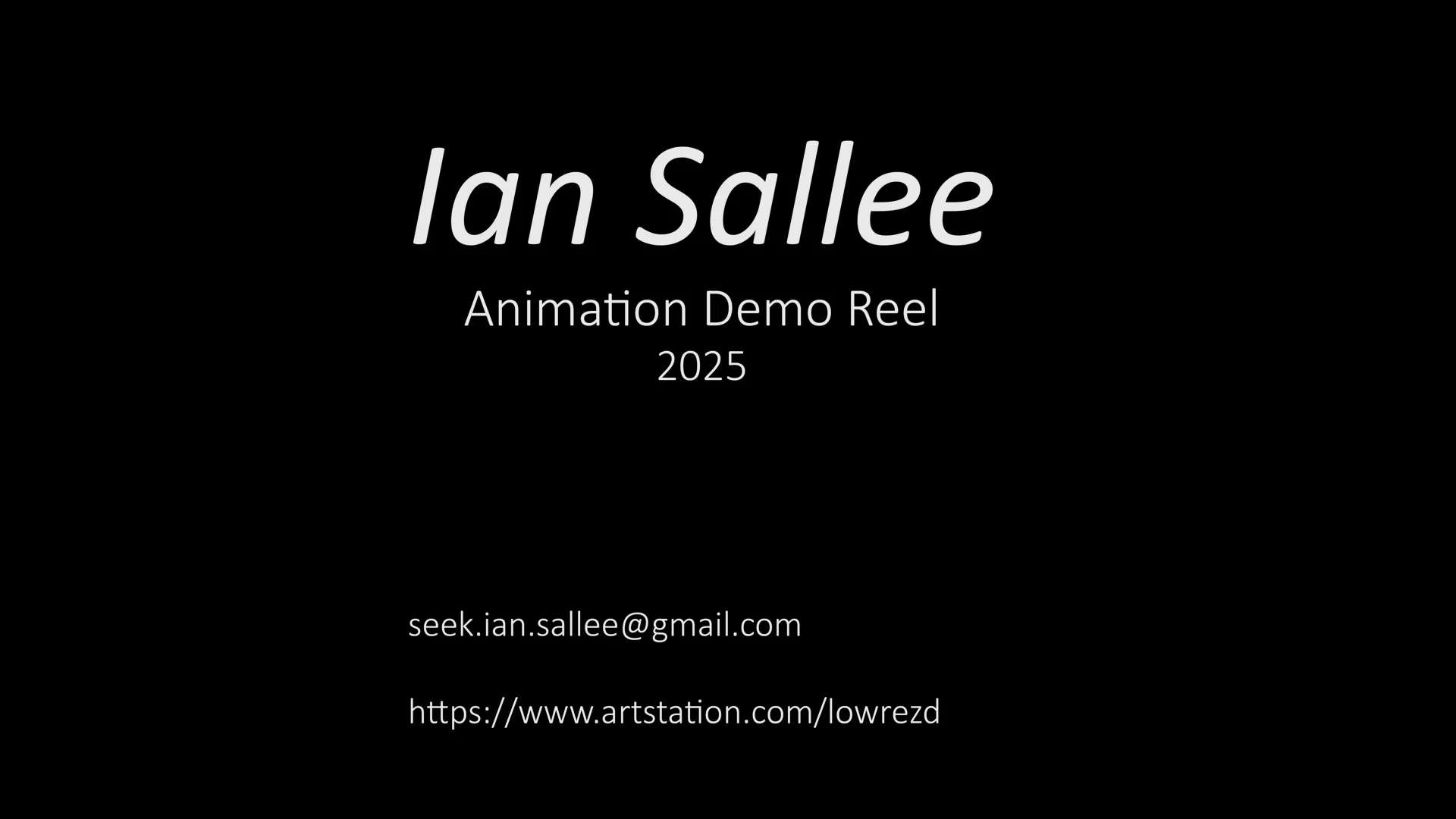 Animation Demo Reel / 2025