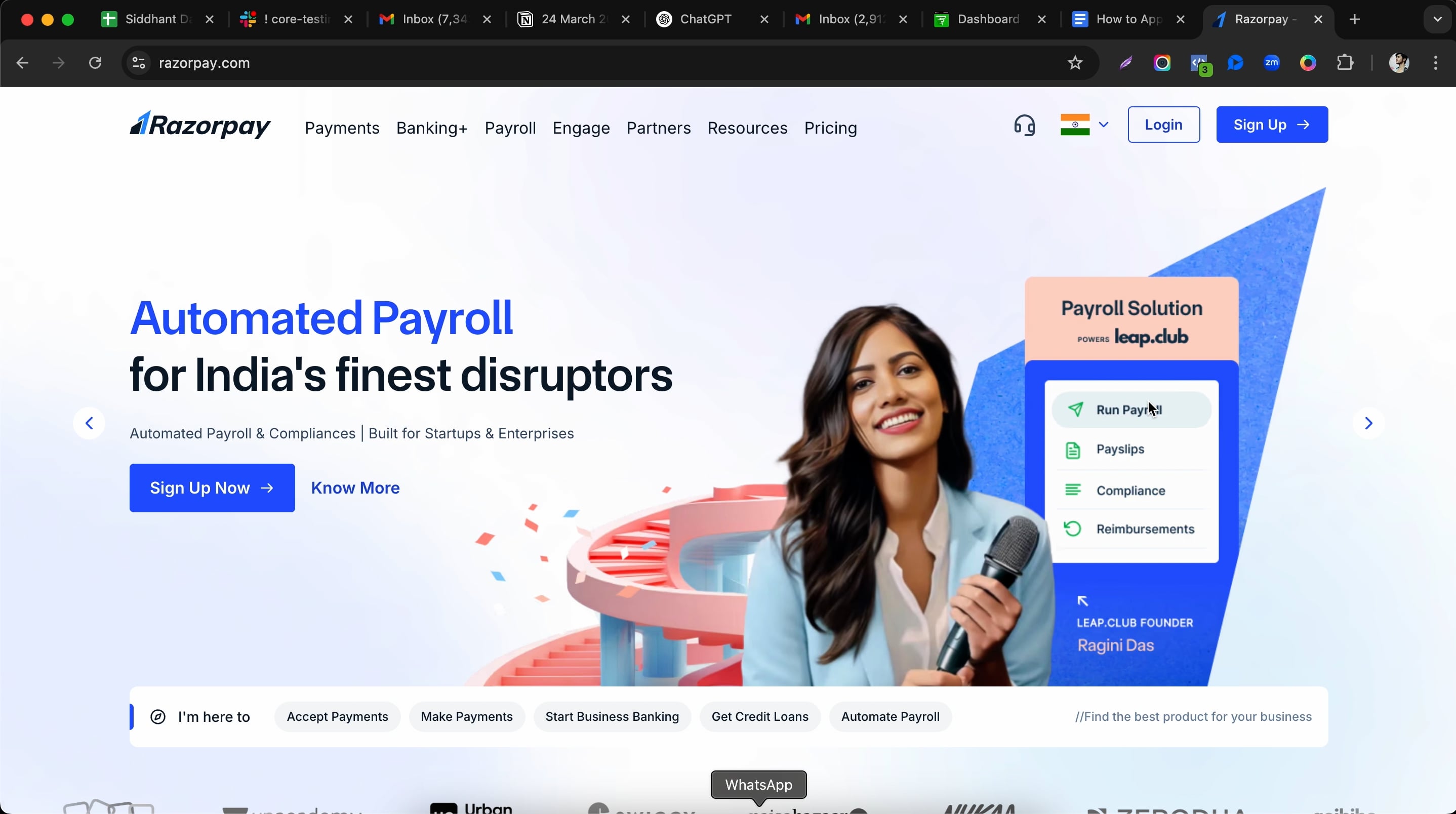 How to create Razorpay account by Siddhant