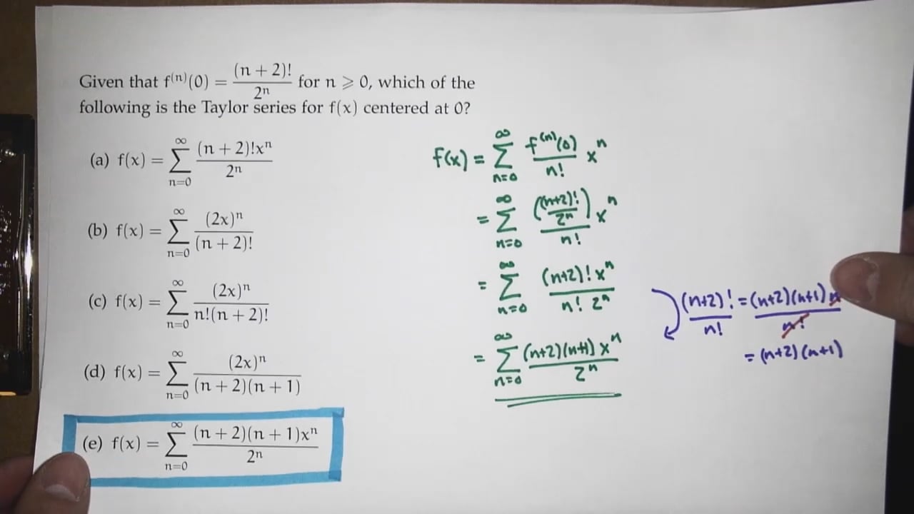 Taylor series practice and the binomial series (Calc 2; Lecture 35 ...