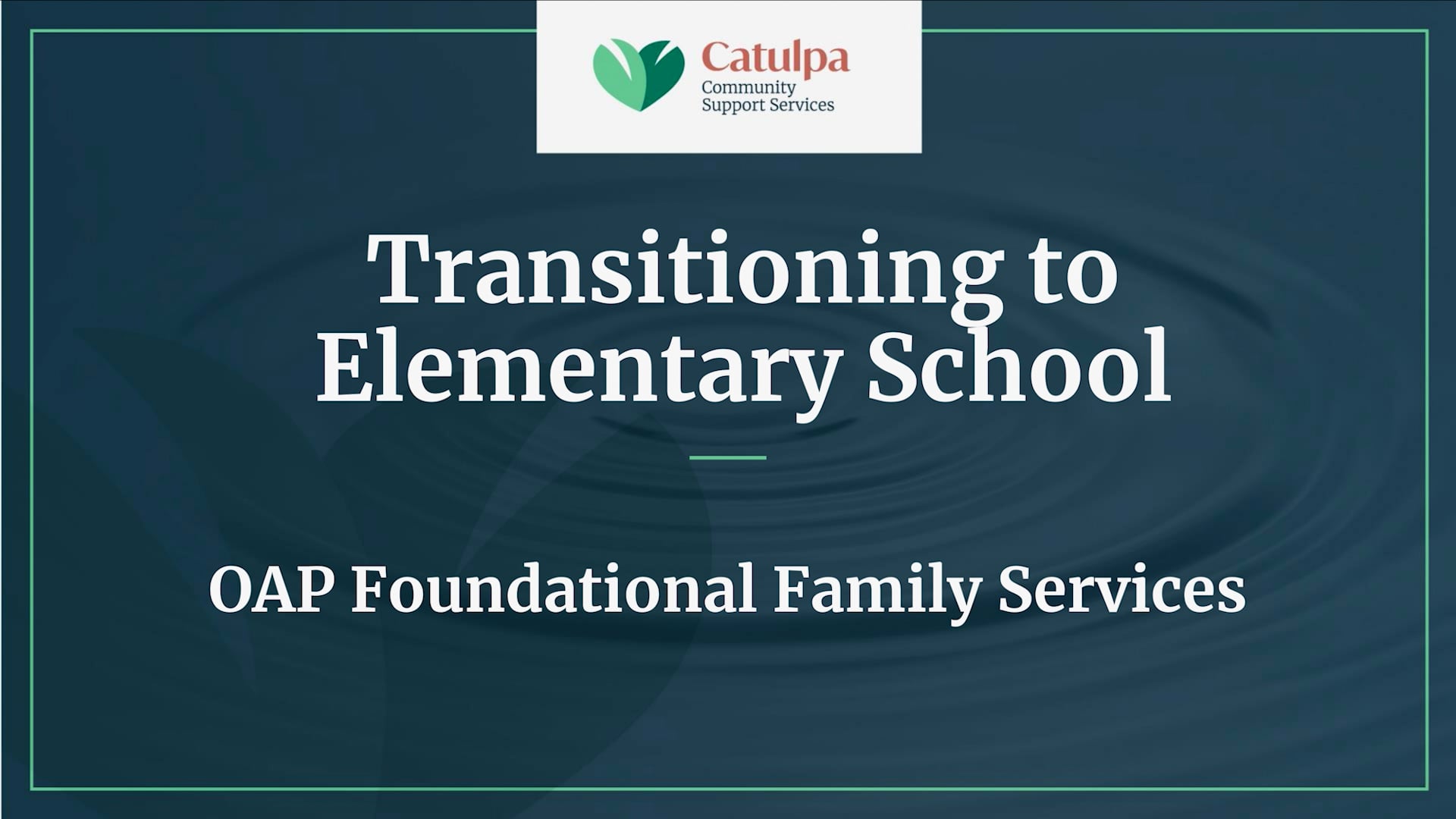 4 Transition to Elementary School