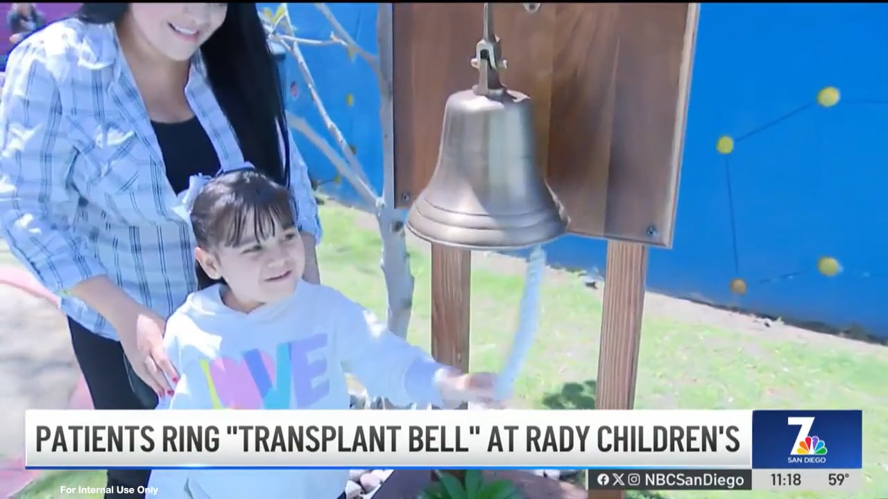 Patients Ring Transplant Bell at Rady Children's