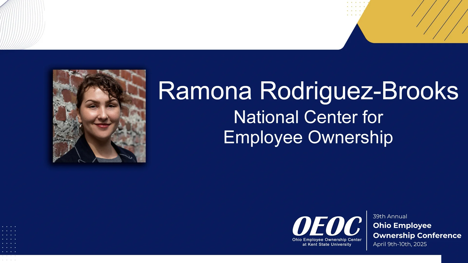 Ramona Rodriguez-Brooks - 39th Annual Ohio Employee Ownership Conference
