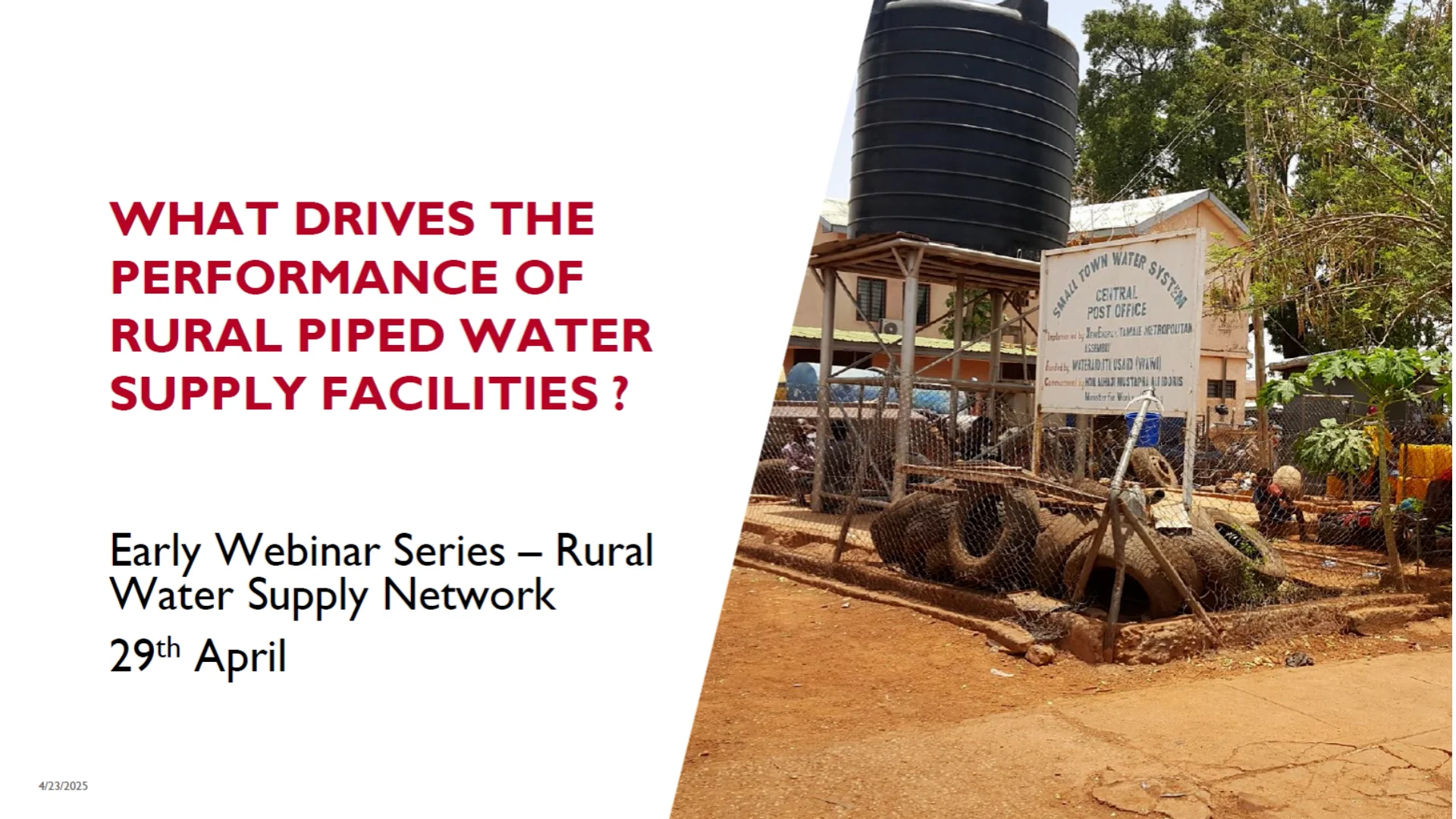 What drives rural drinking water performance in rural areas?