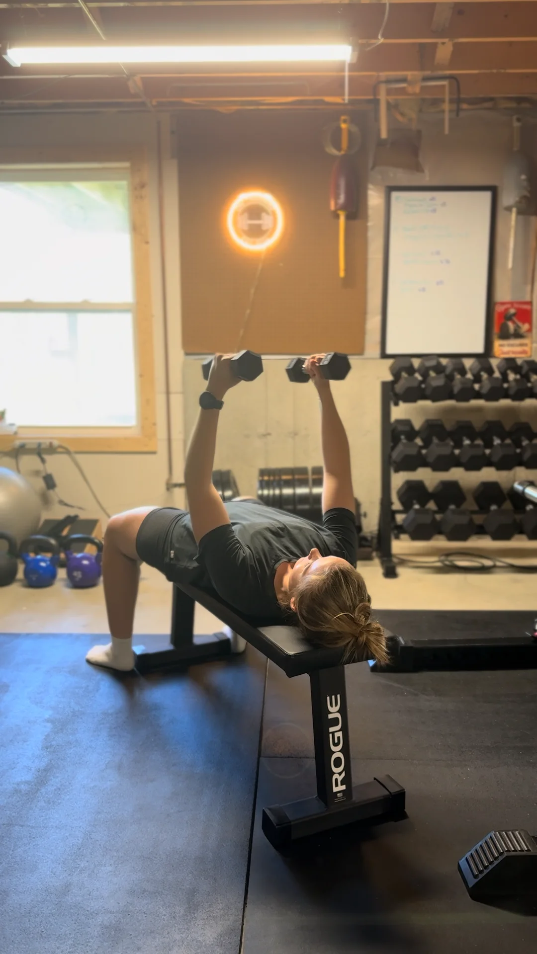 pec stretch at bench