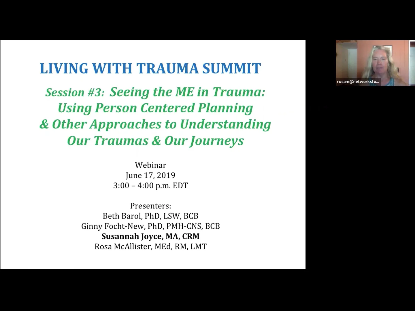 Trauma Summit 3: Seeing the ME In Trauma - Person Centered Planning